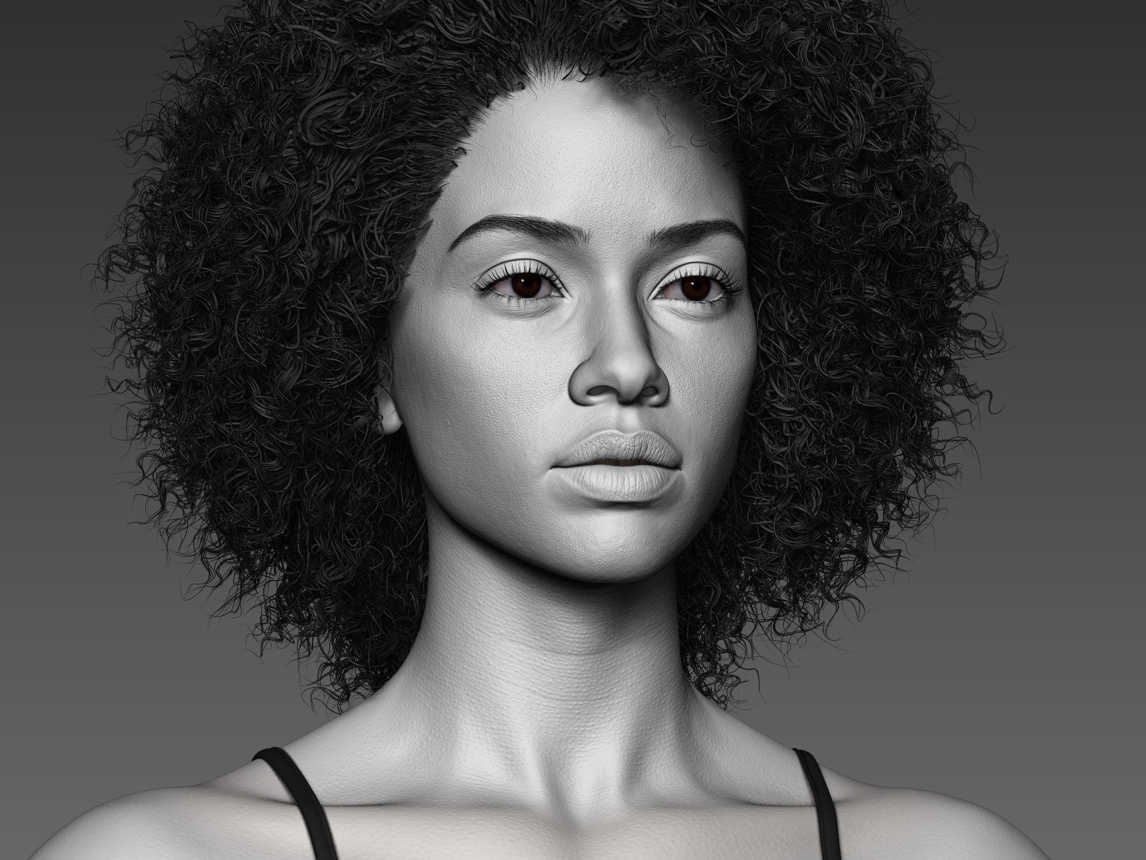 Full body black female 3d model 3D model | CGTrader