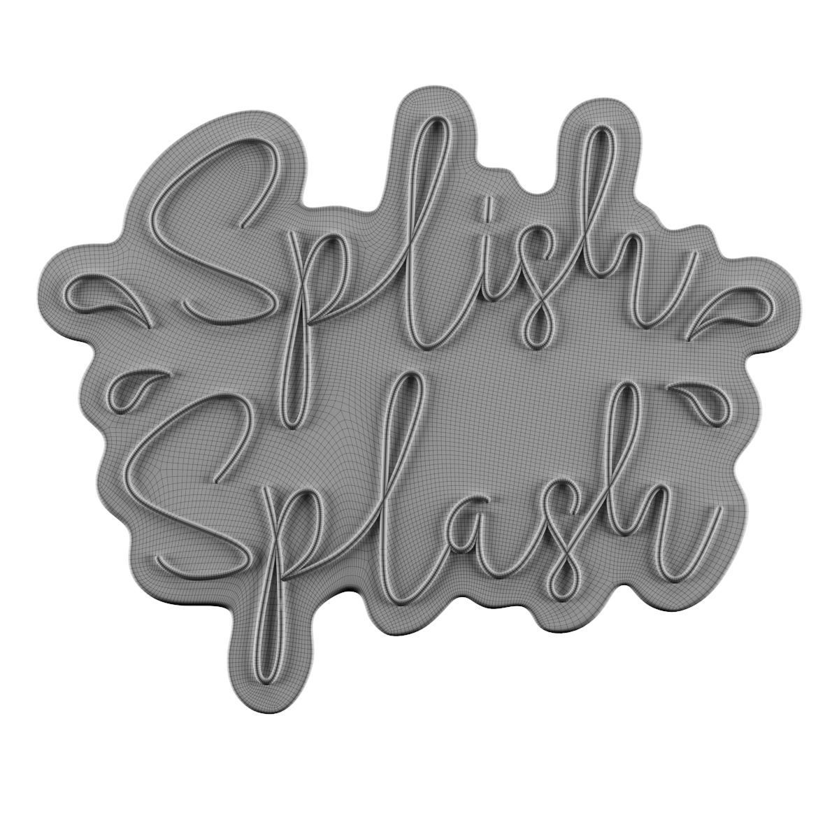 Splish Splash Neon Sign 3D model | CGTrader
