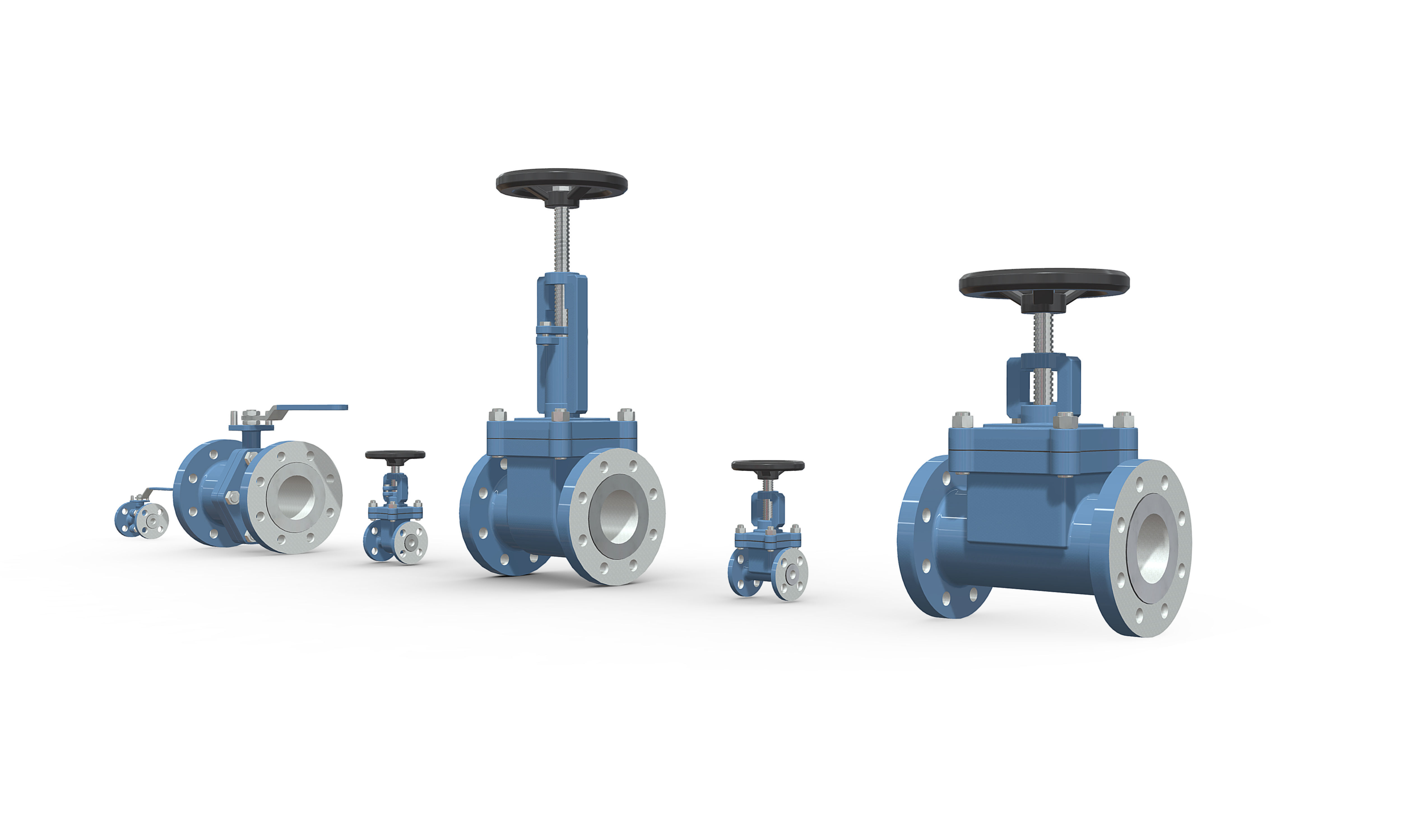ASME-ANSI Valves Collection - Ball-Gate-Globe valves 3D model | CGTrader