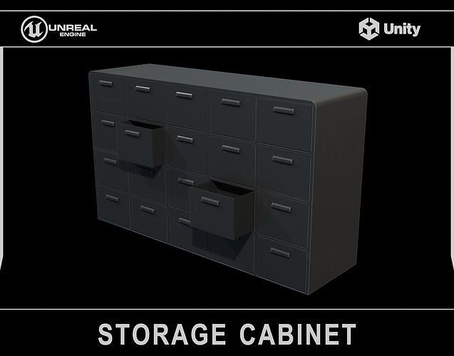 3D model Storage Cabinet VR / AR / low-poly | CGTrader