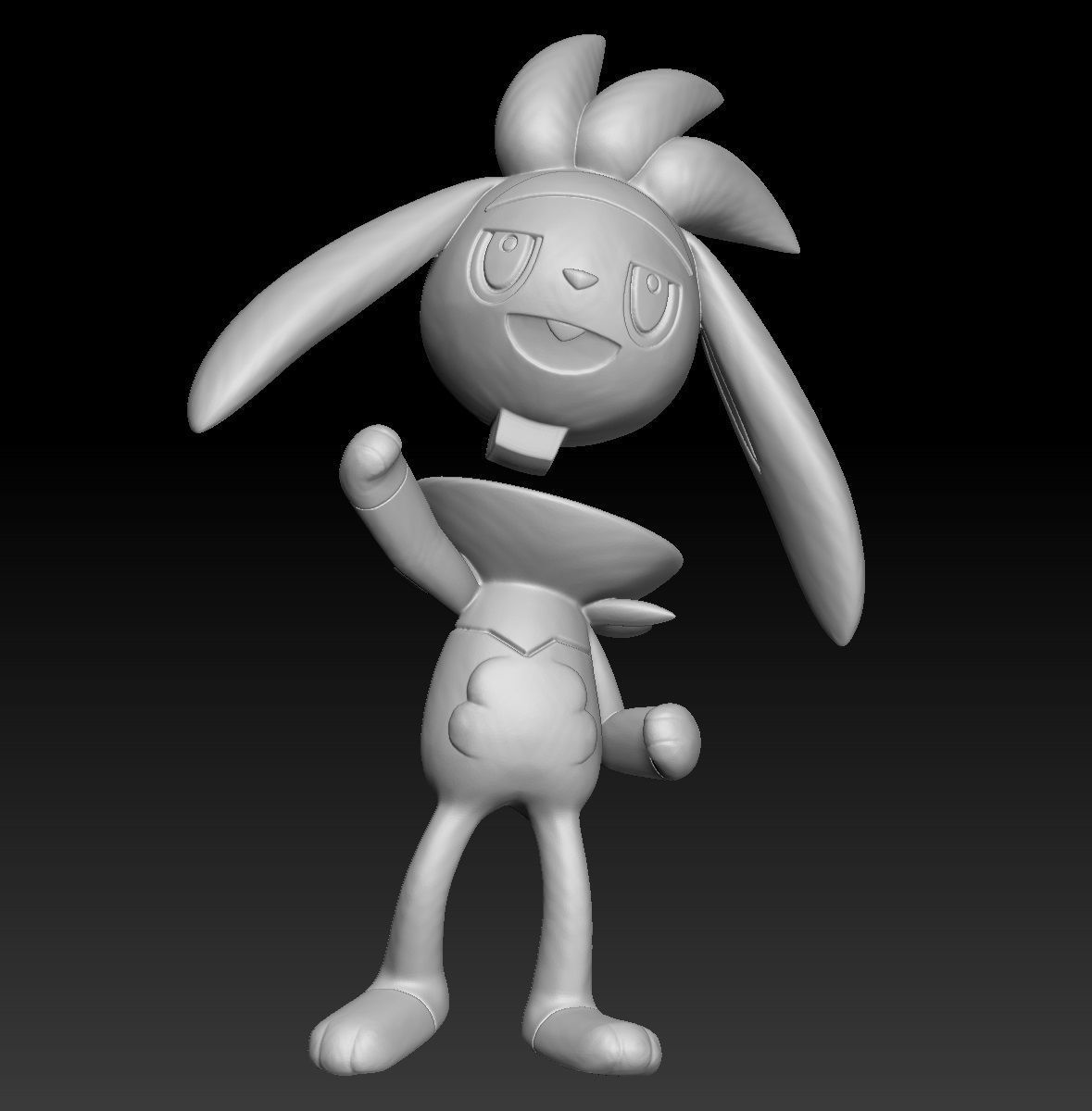 Pokemon Scorbunny Raboot Cinderace 3D model 3D printable | CGTrader