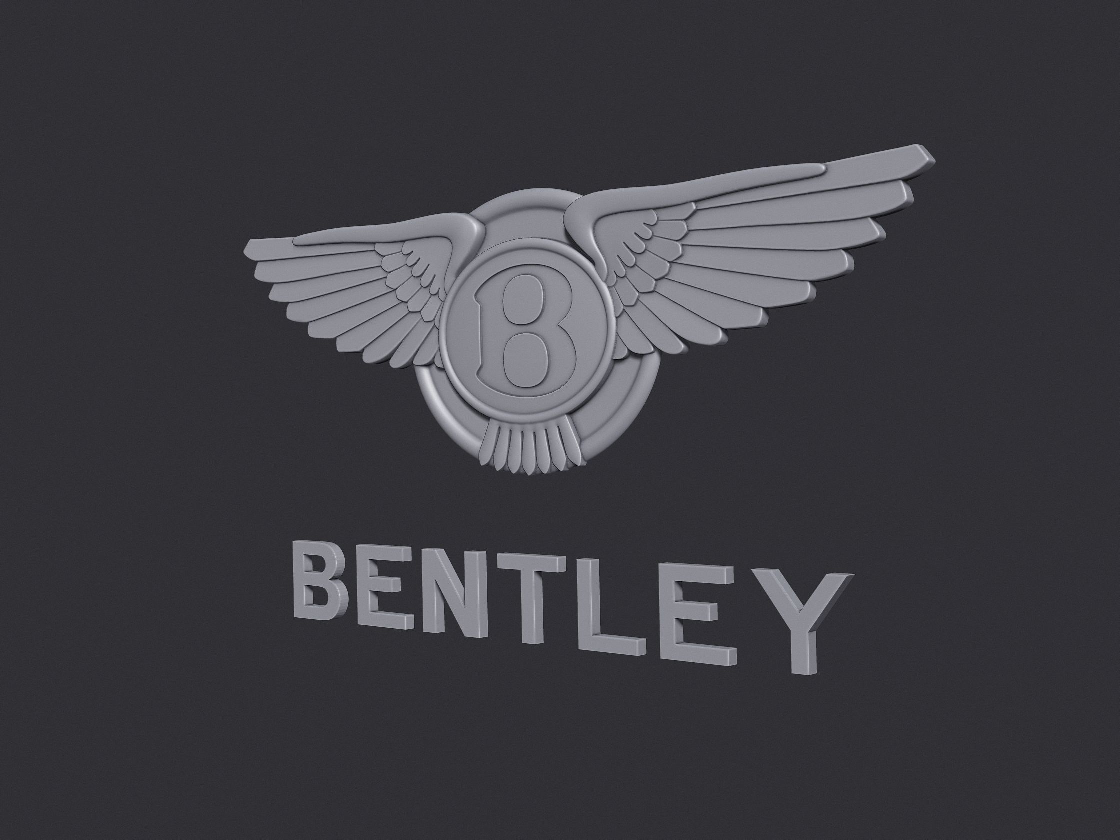 Bentley Car Logo 3D model 3D printable | CGTrader