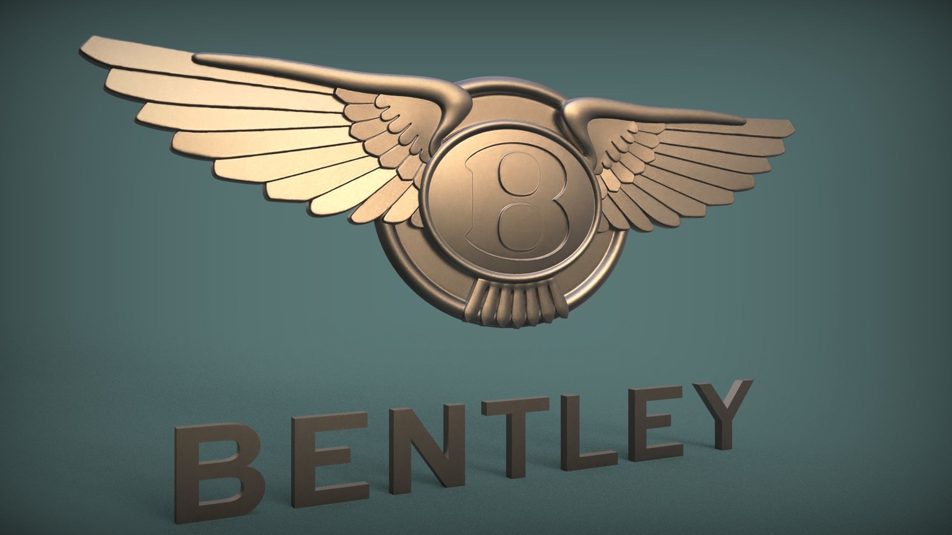 Bentley Car Logo 3D model 3D printable | CGTrader