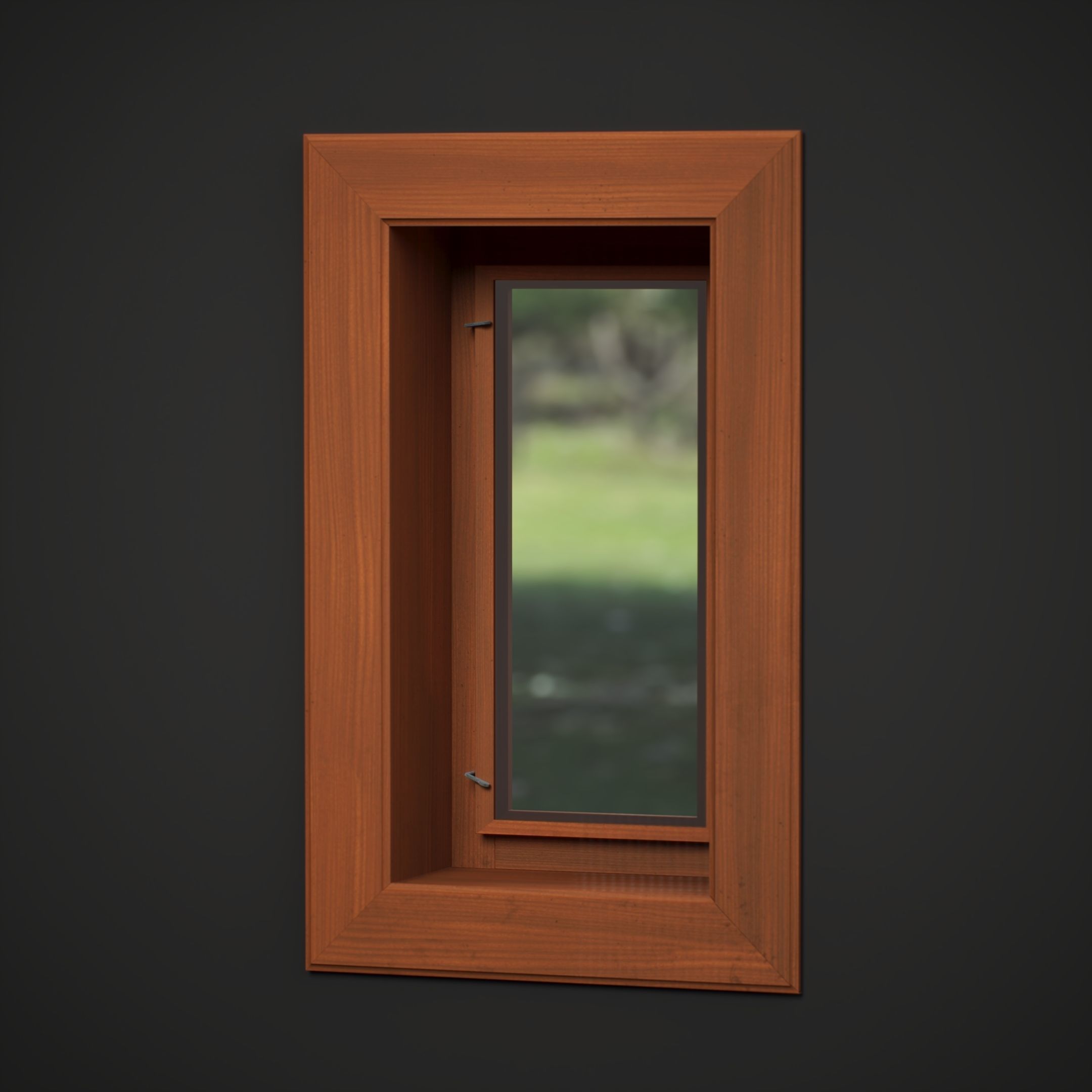 Small Wood Window 3D model | CGTrader