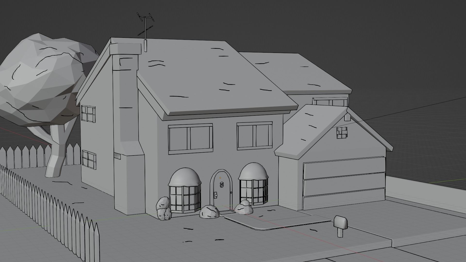 3D model The Simpsons House VR / AR / low-poly | CGTrader