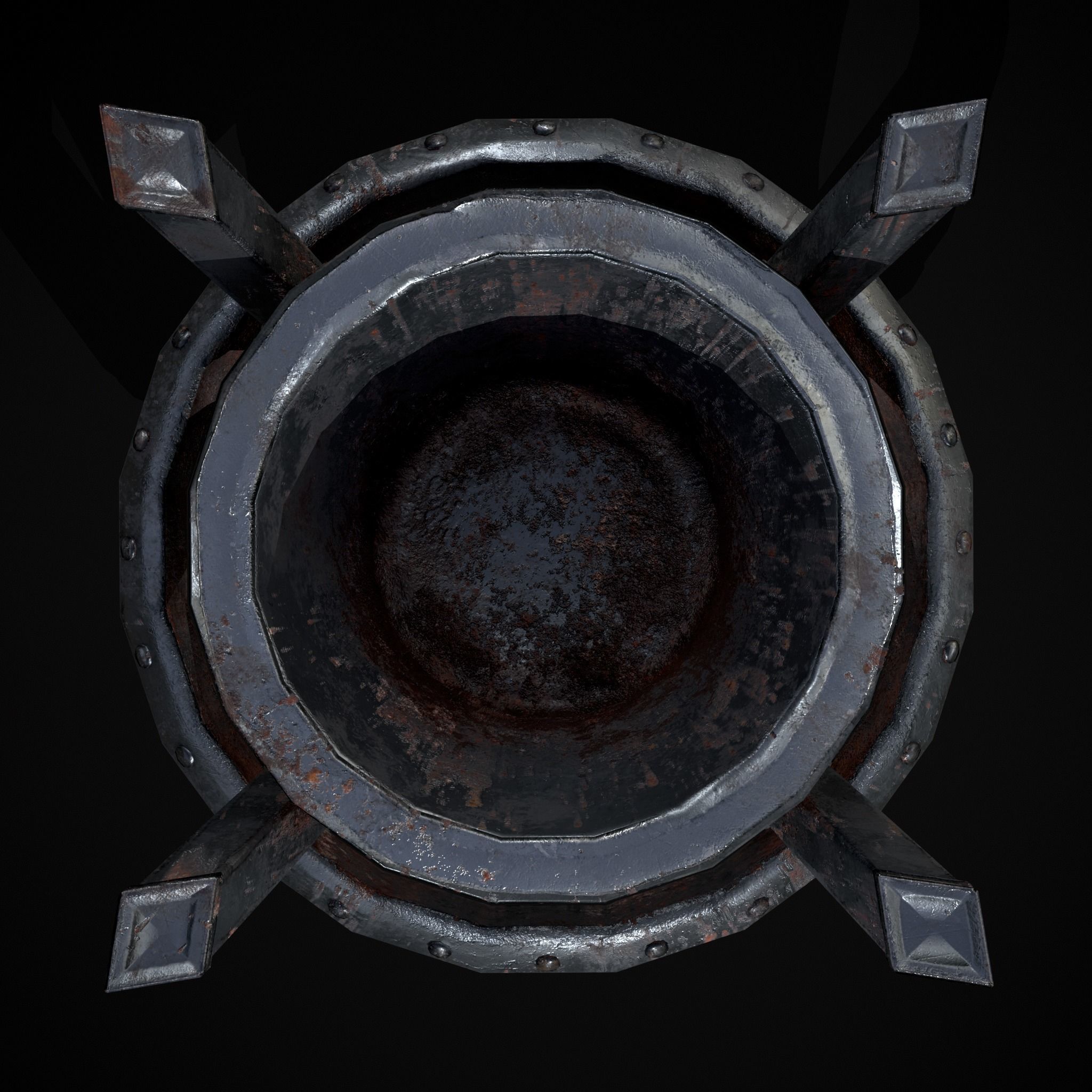 3D model Gothic Iron Cauldron VR / AR / low-poly | CGTrader