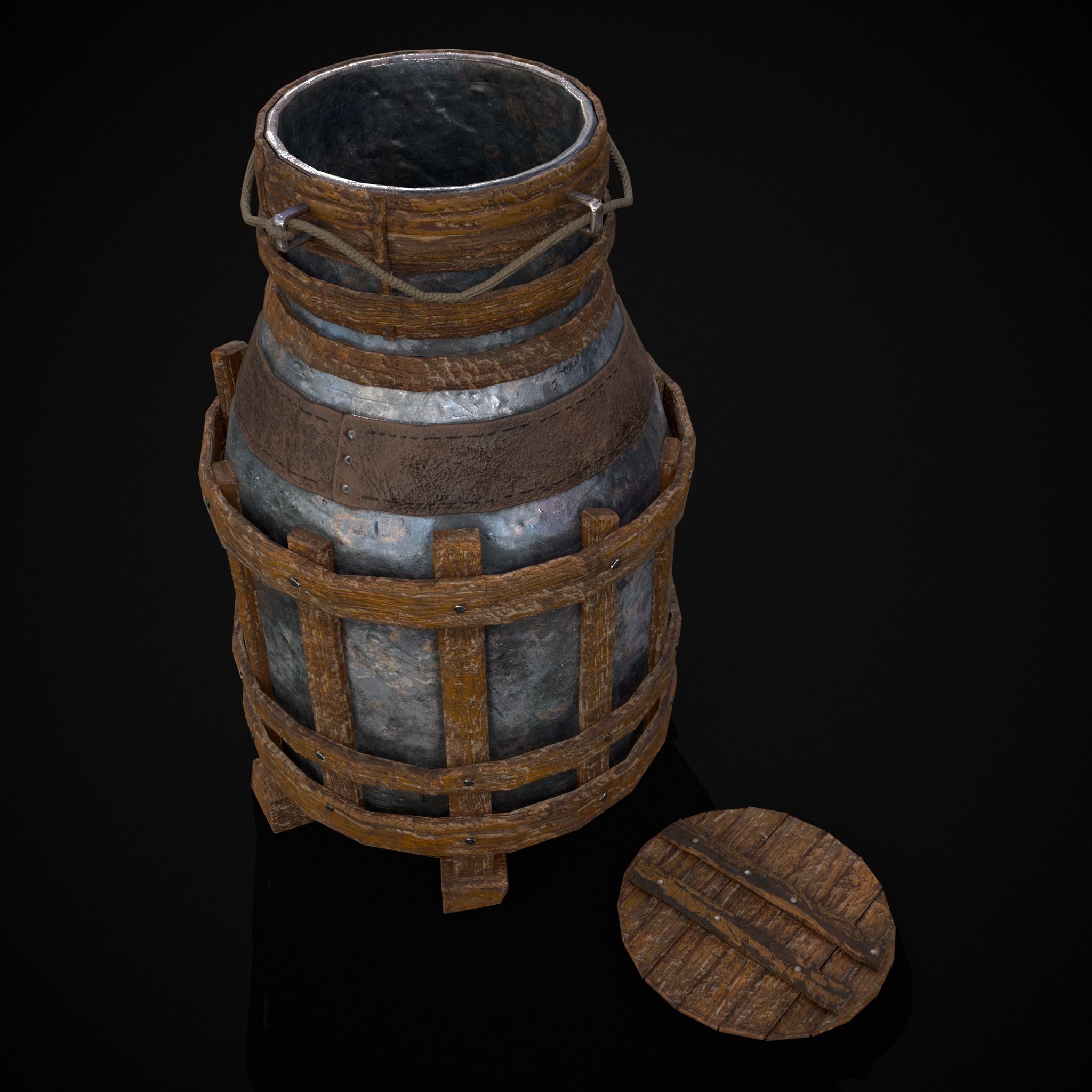3D model Metal Liquid Storage Container VR / AR / low-poly | CGTrader