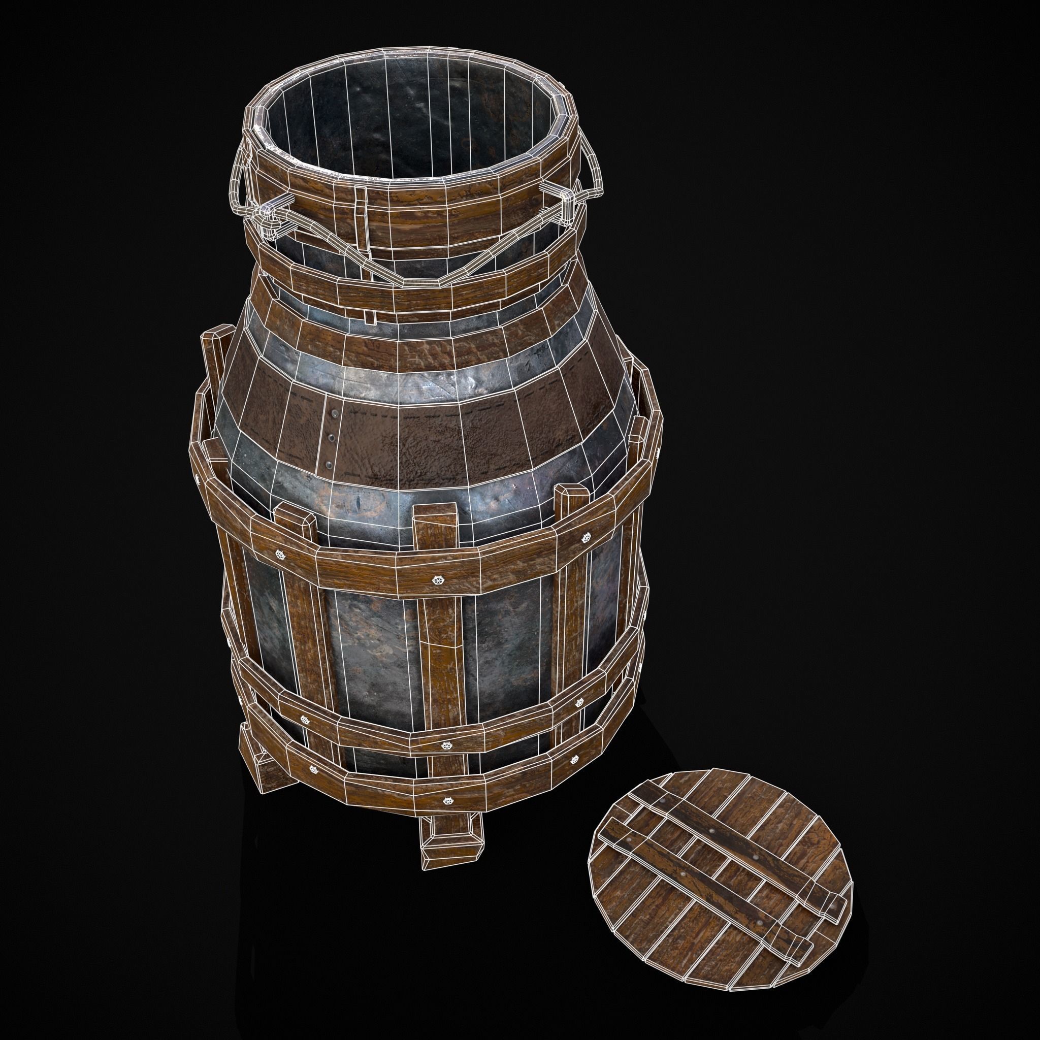 3D model Metal Liquid Storage Container VR / AR / low-poly | CGTrader