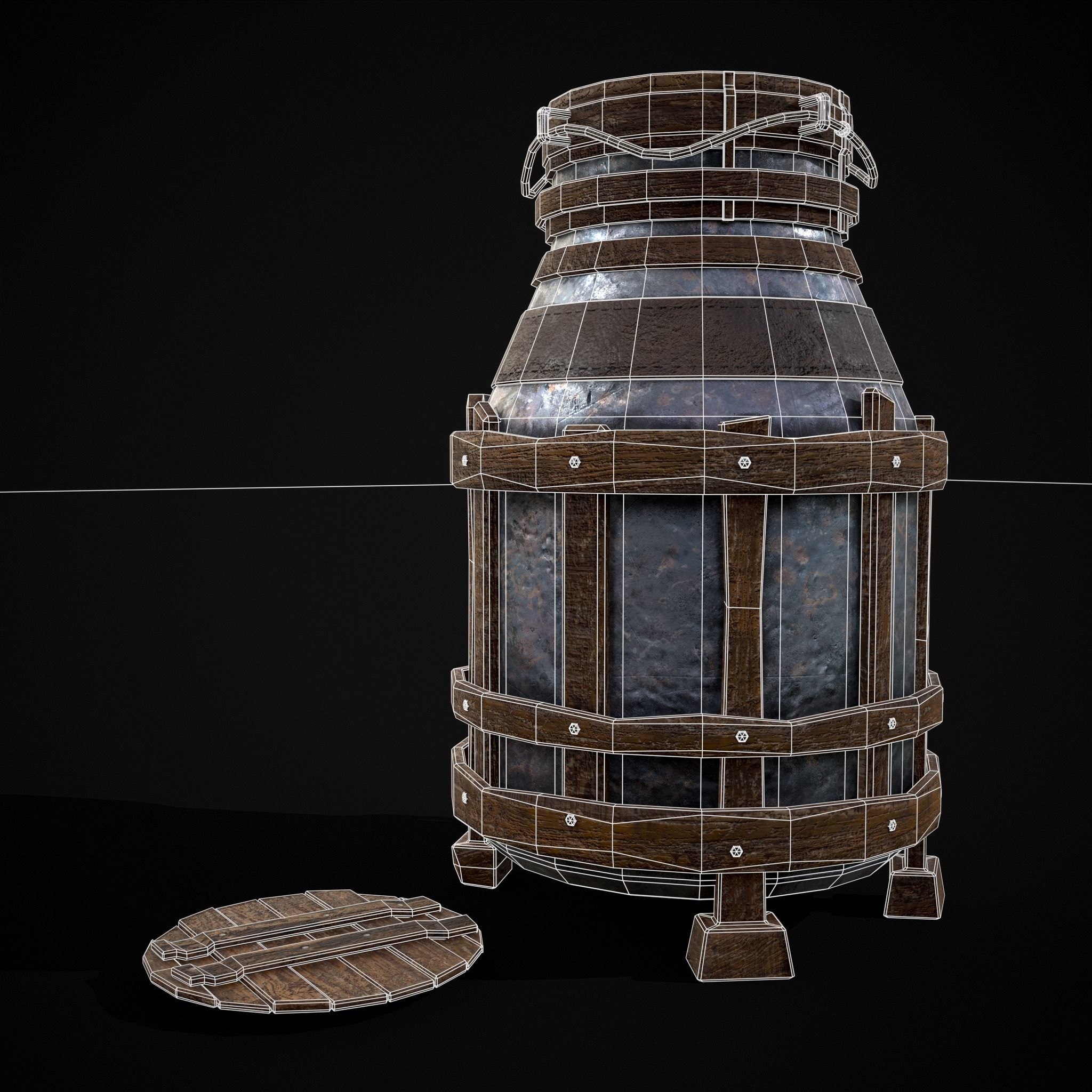 3D model Metal Liquid Storage Container VR / AR / low-poly | CGTrader