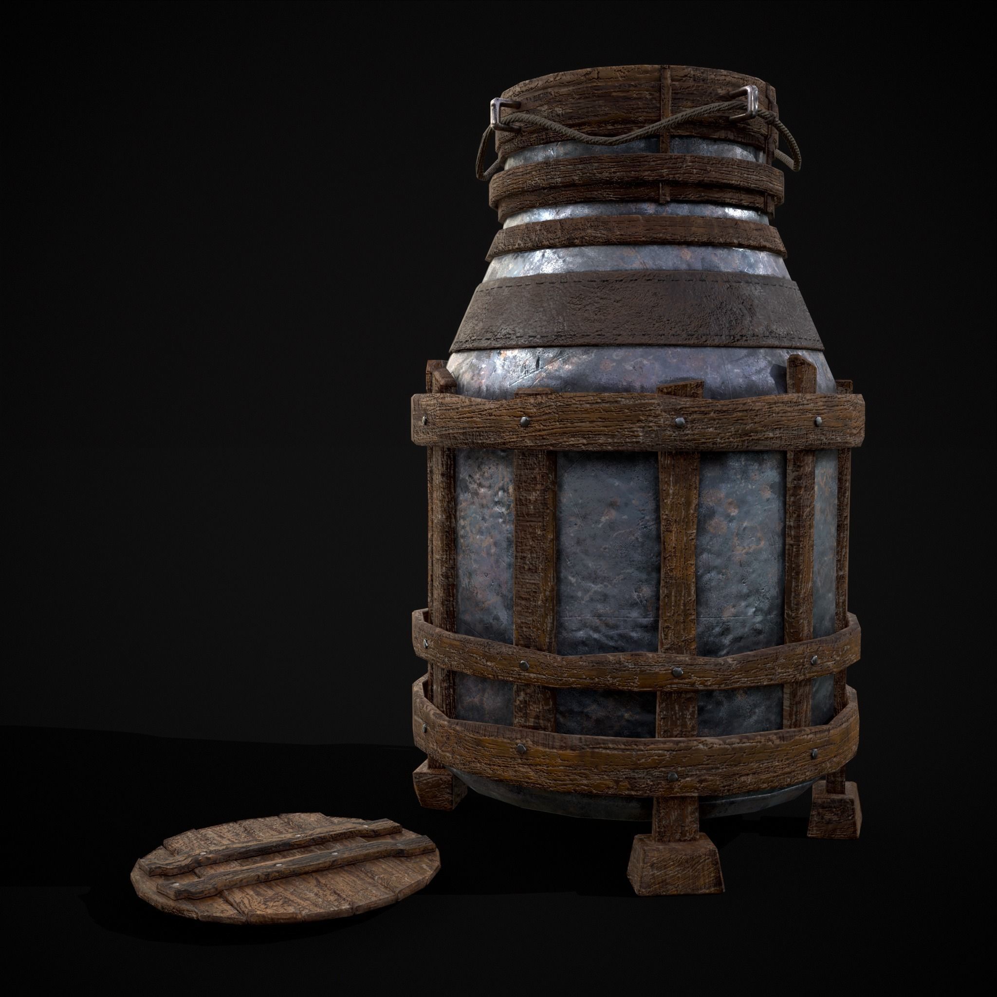 3D model Metal Liquid Storage Container VR / AR / low-poly | CGTrader