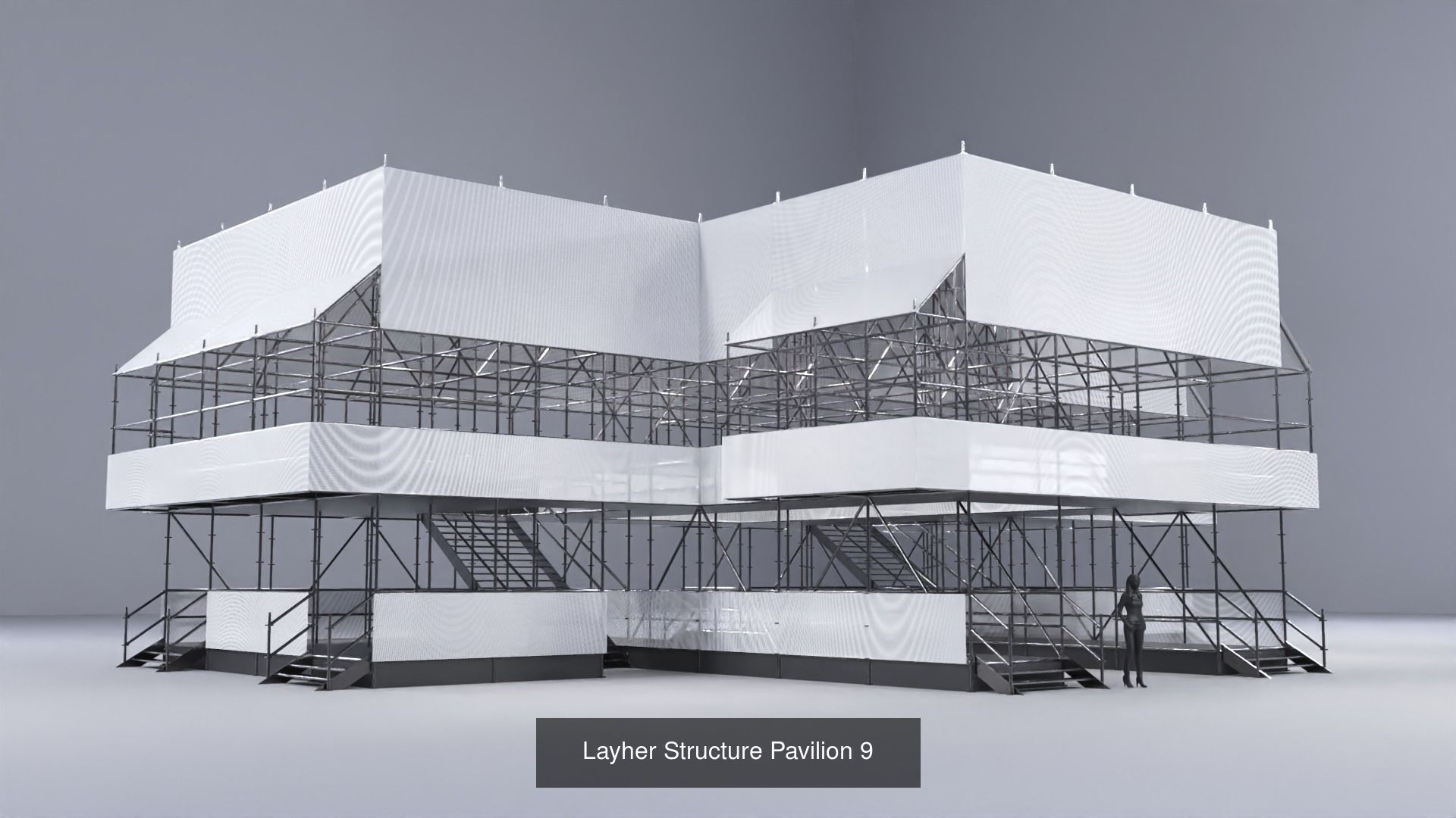 Layher Structure Pavilions - 5 Pack PART 2 3D Model Collection | CGTrader