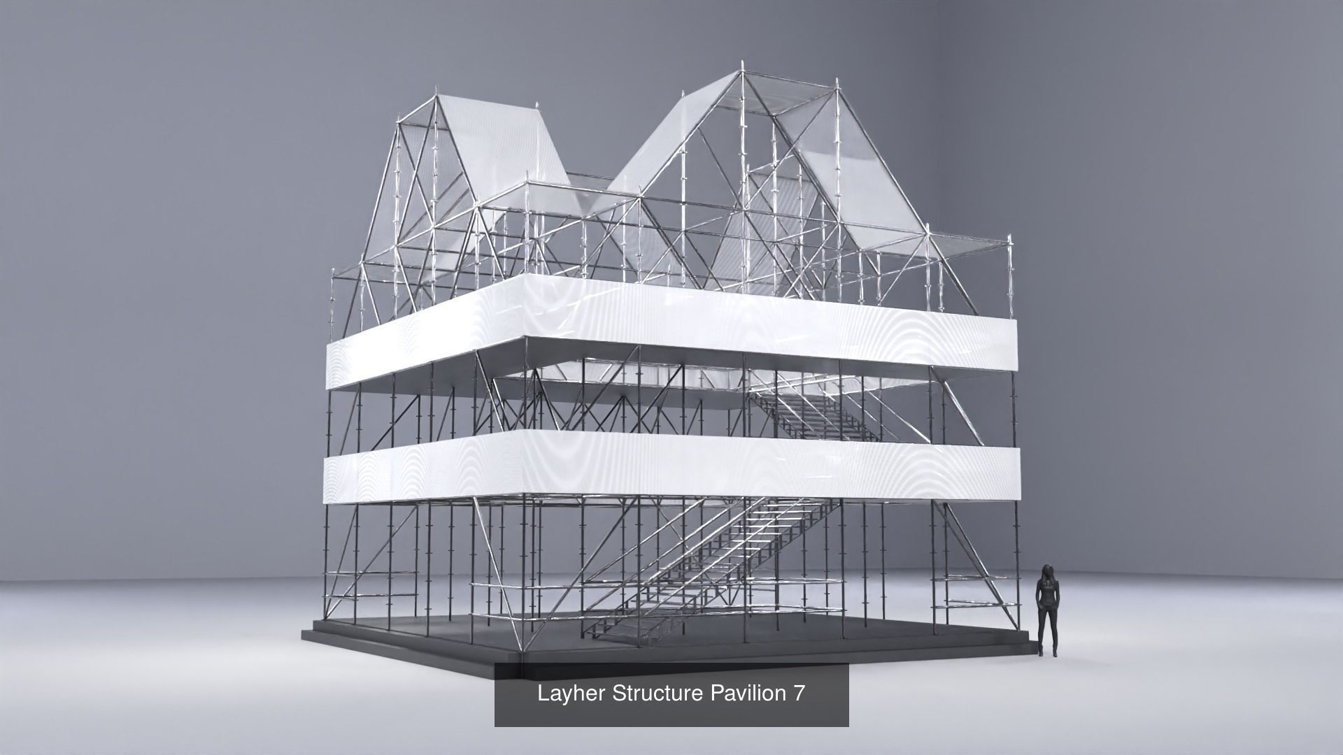 Layher Structure Pavilions - 5 Pack PART 2 3D Model Collection | CGTrader