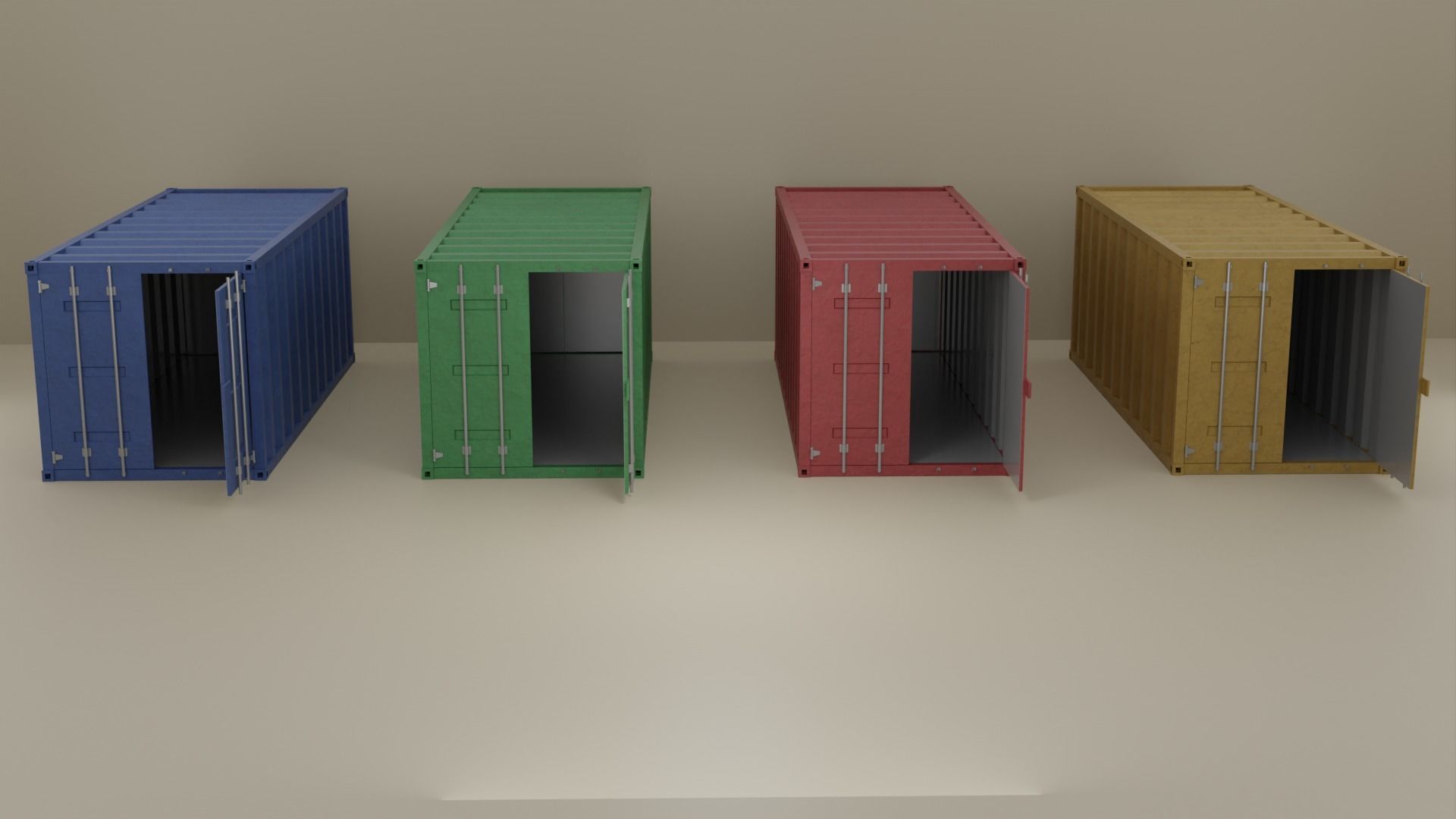 3D model Containers Barrels Boxes Jerrycans VR / AR / low-poly | CGTrader