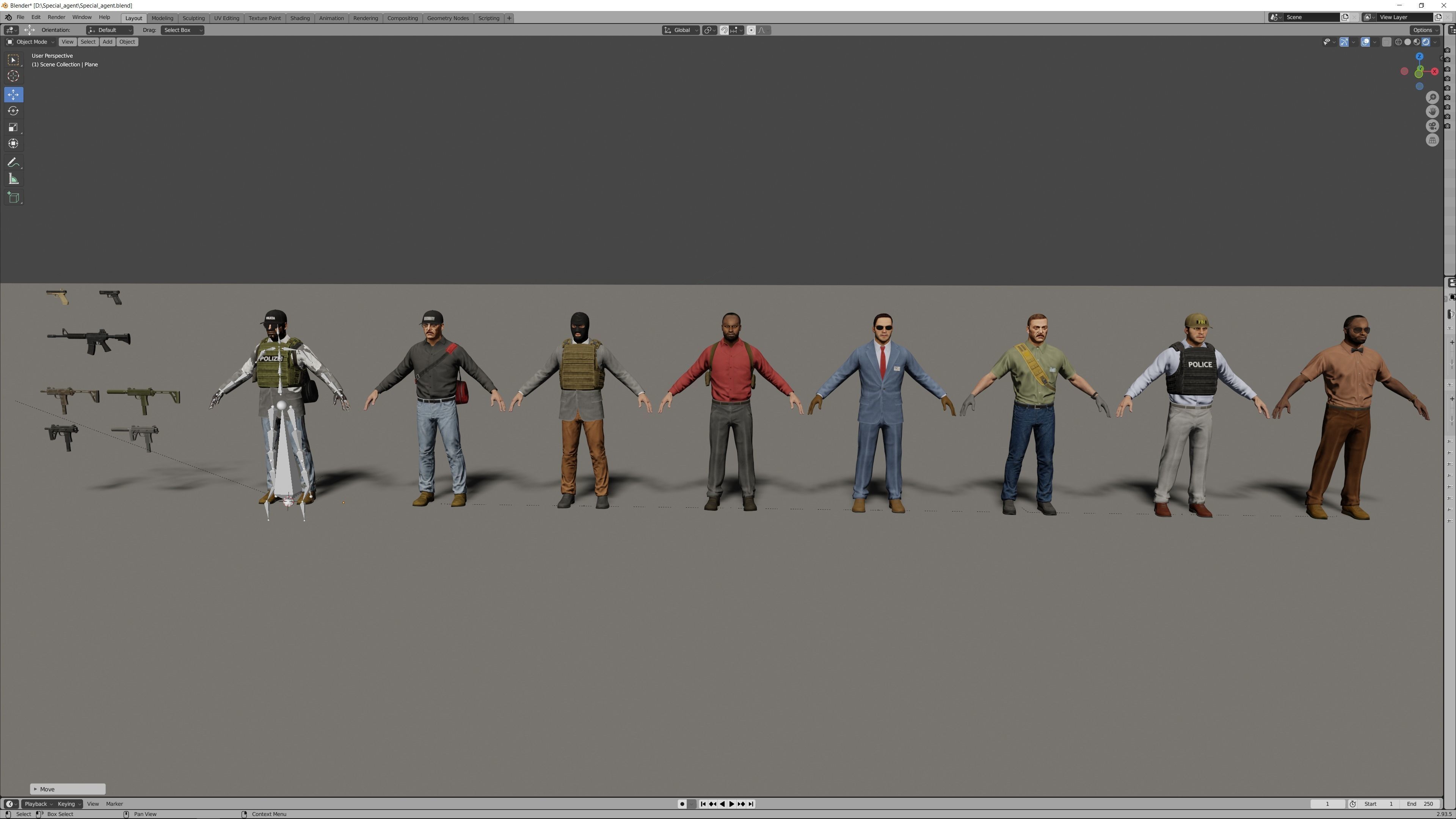 3D model Special Agent VR / AR / low-poly | CGTrader