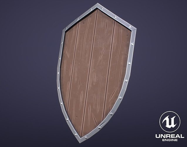 3D model Stylized Medieval Wooden Shield VR / AR / low-poly | CGTrader