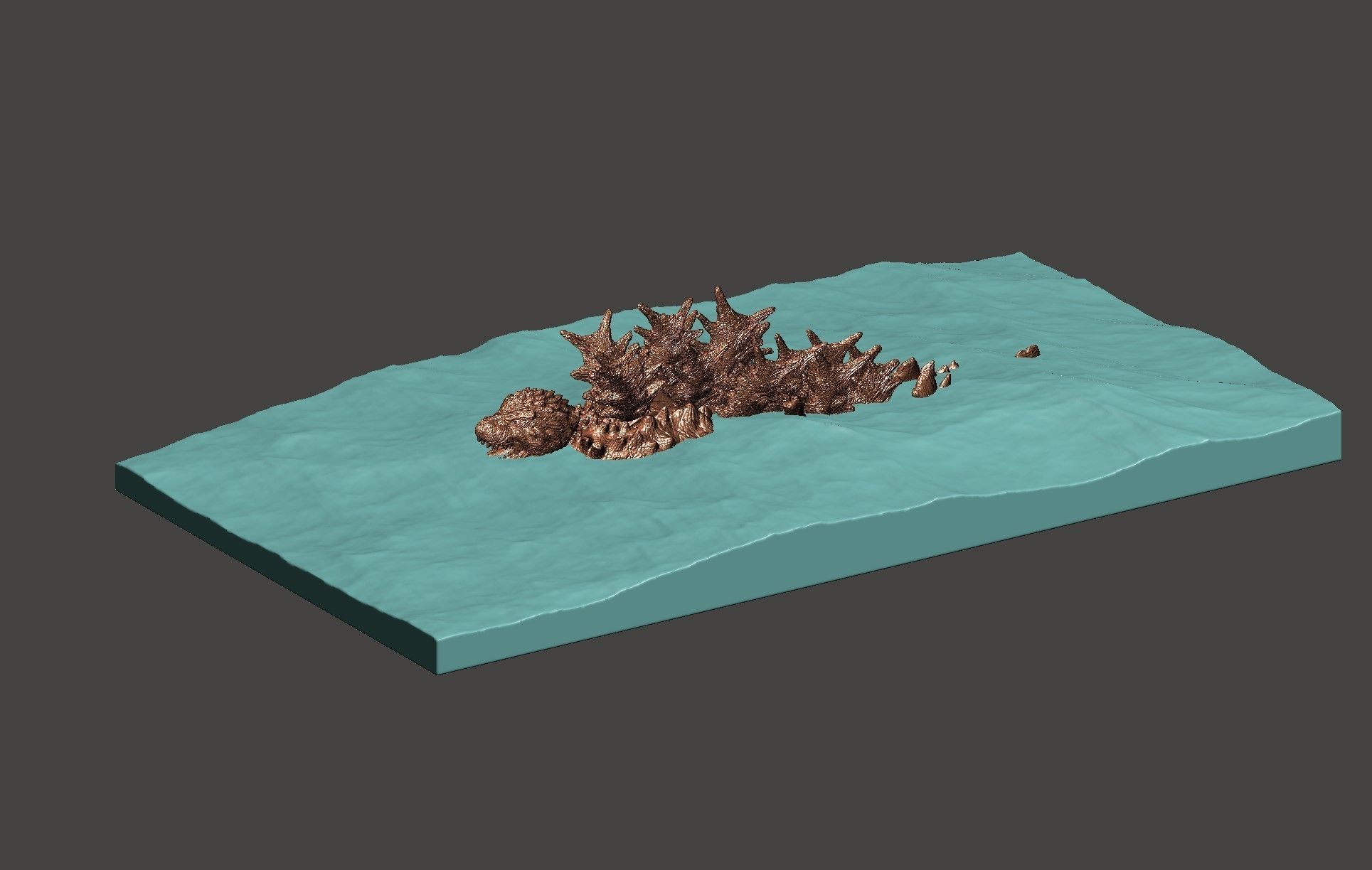 GODZILLA MINUS ONE -1 WATER SWIMMING GOJIRA KAIJU ULTRA DETAILED 3D ...