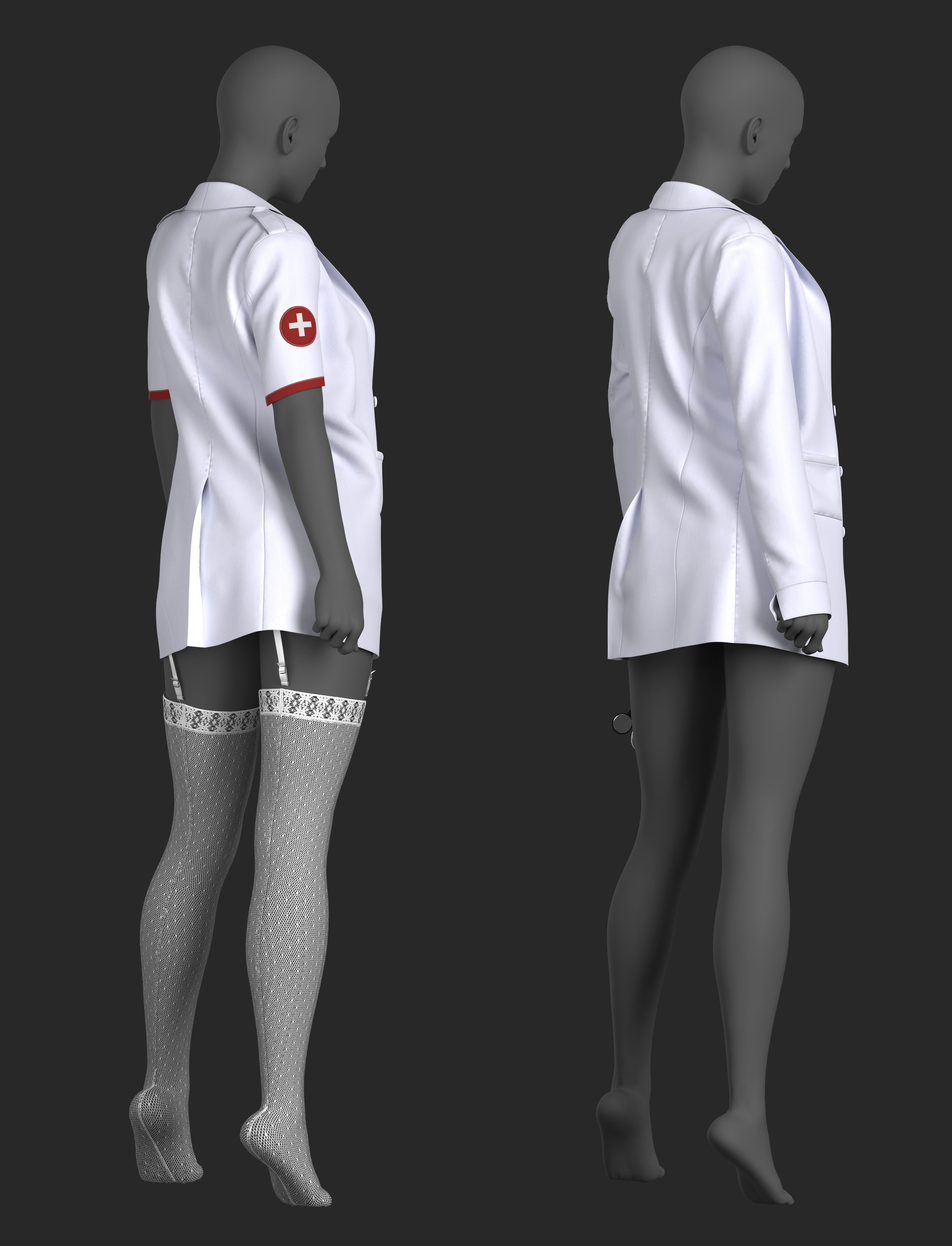 Nurse Uniform - Marvelous Designer 3D model | CGTrader