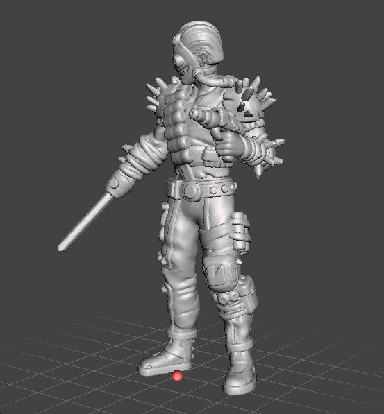 CYBERPUNK CYBORG ASSASSIN MINIATURE MODEL SCIFI GAMES AND RPG 3D model ...