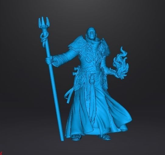 FIREBALL WIZARD MINIATURE MODEL FOR FANTASY GAMES DND RPG 3D model 3D ...