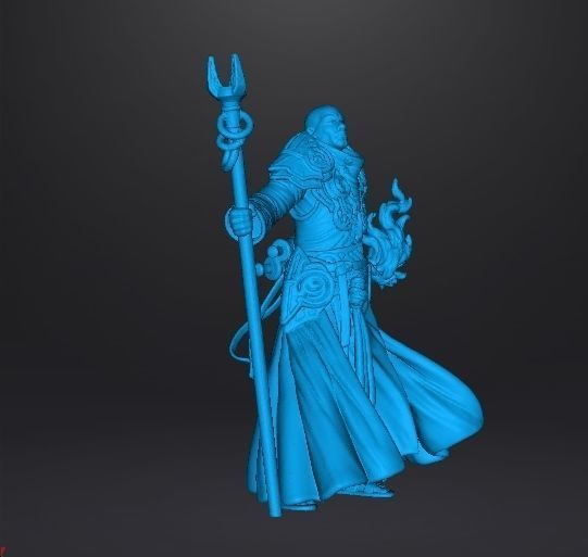 FIREBALL WIZARD MINIATURE MODEL FOR FANTASY GAMES DND RPG 3D model 3D ...