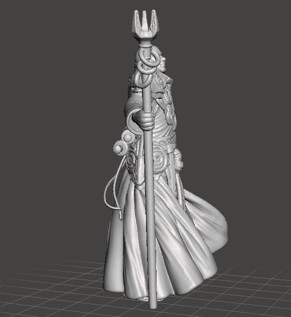 FIREBALL WIZARD MINIATURE MODEL FOR FANTASY GAMES DND RPG 3D model 3D ...