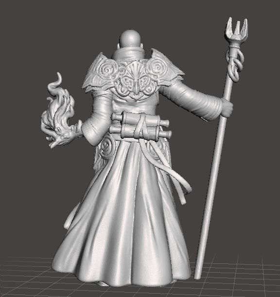FIREBALL WIZARD MINIATURE MODEL FOR FANTASY GAMES DND RPG 3D model 3D ...