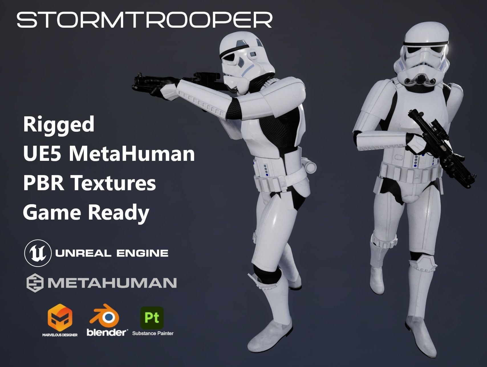3D model Stormtrooper - Game Ready VR / AR / low-poly | CGTrader