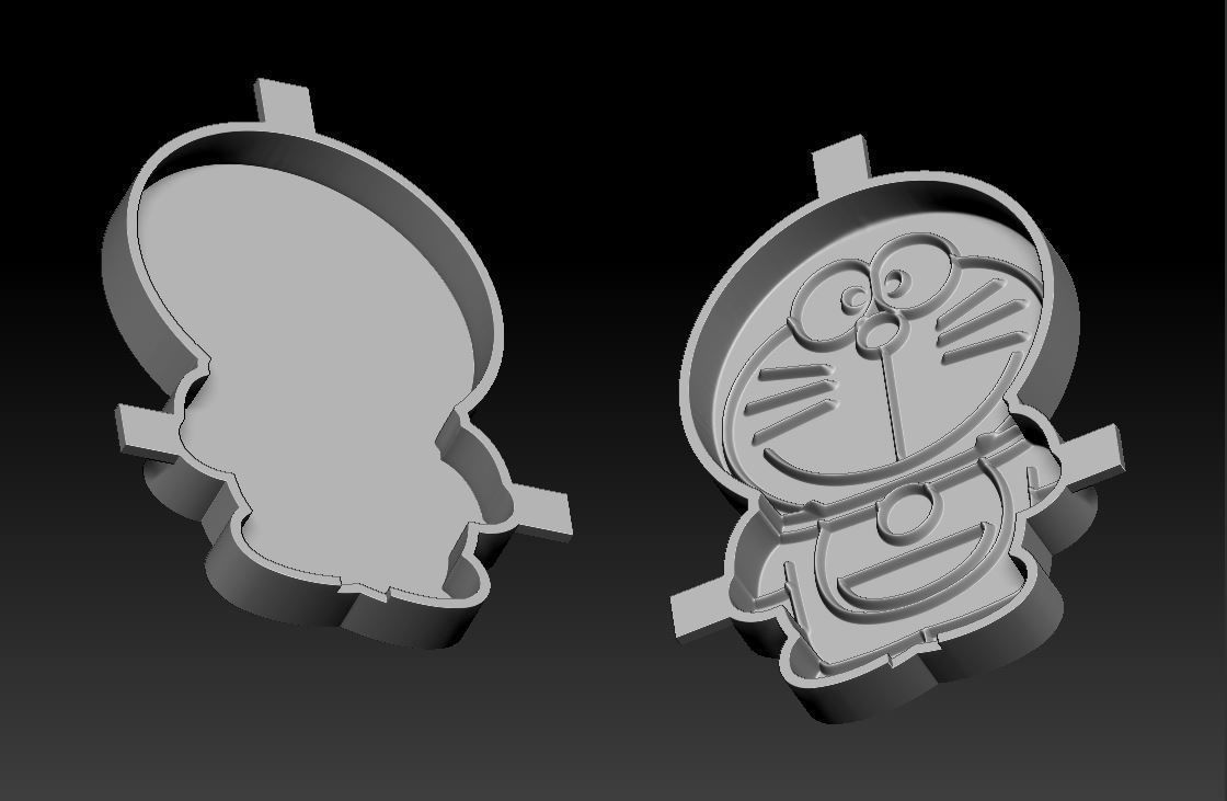 Doraemon ice cream mold 3D model 3D printable | CGTrader