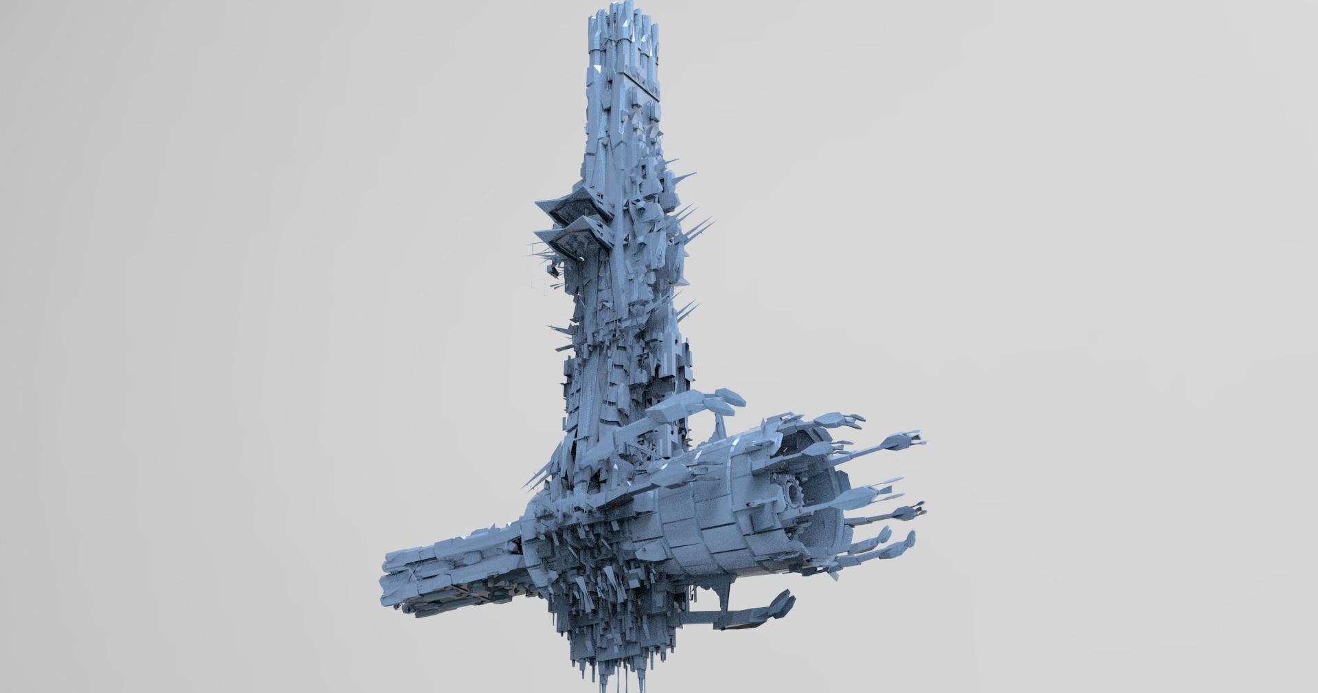 3D model Alien mothership harvester base ship VR / AR / low-poly | CGTrader