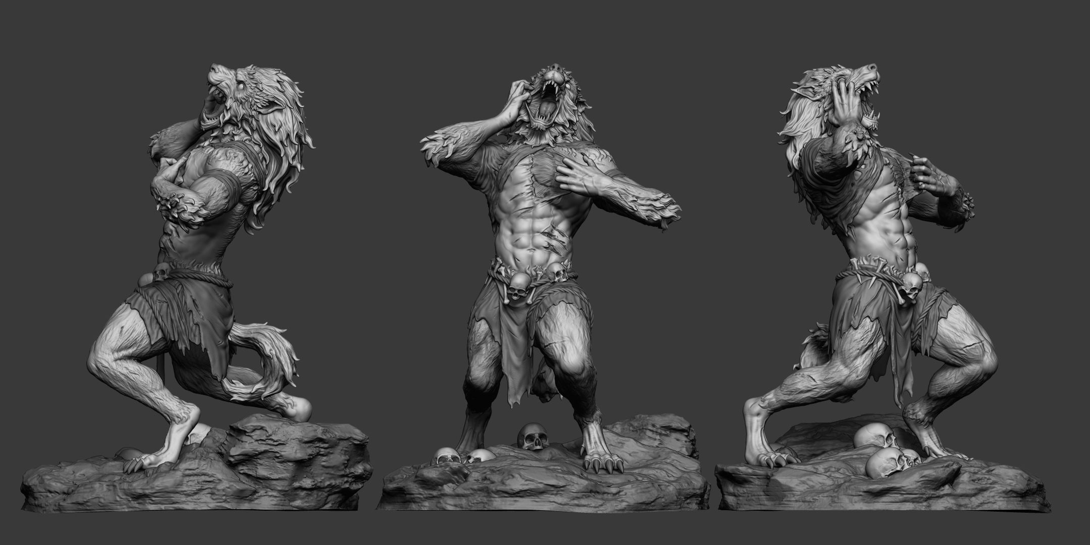 Werewolf free 3D model 3D printable | CGTrader