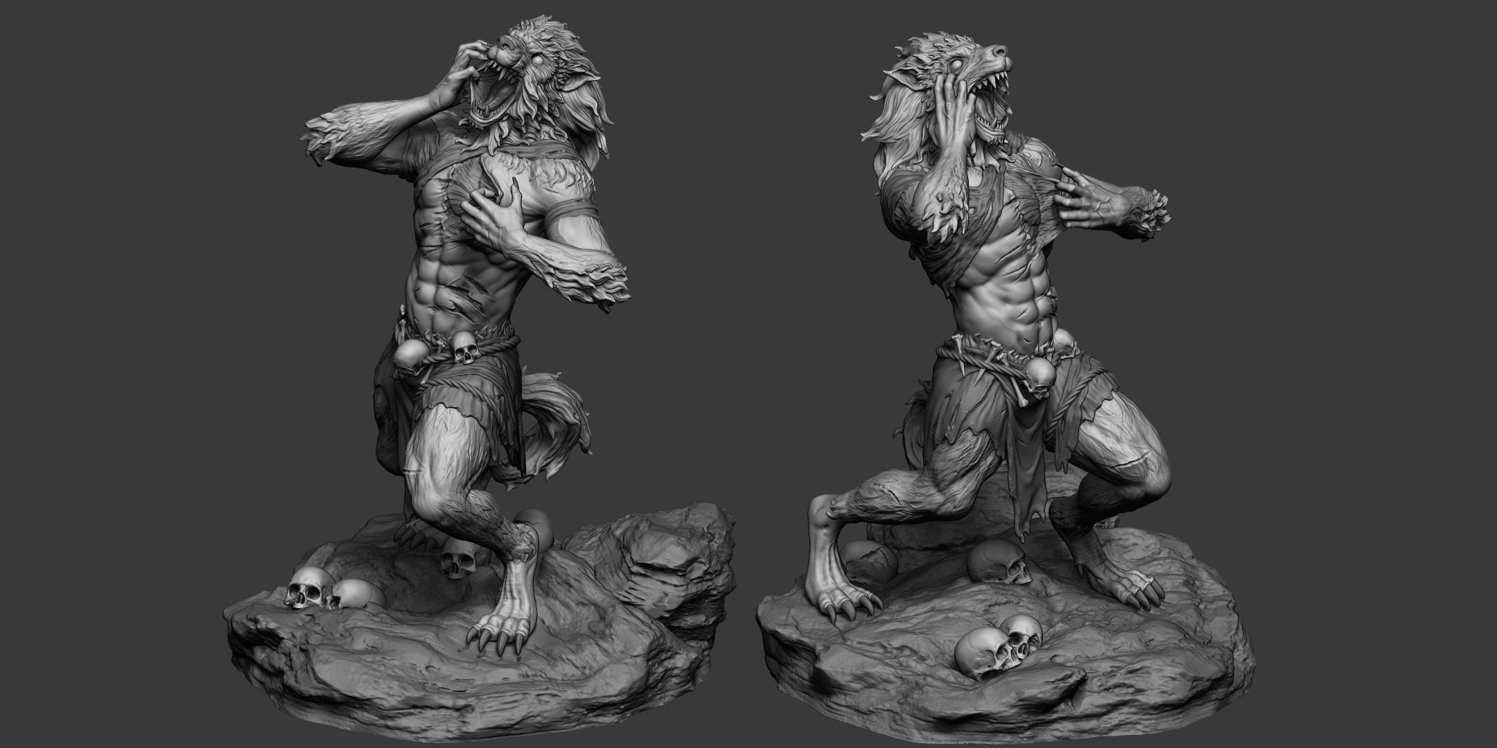 Werewolf free 3D model 3D printable | CGTrader