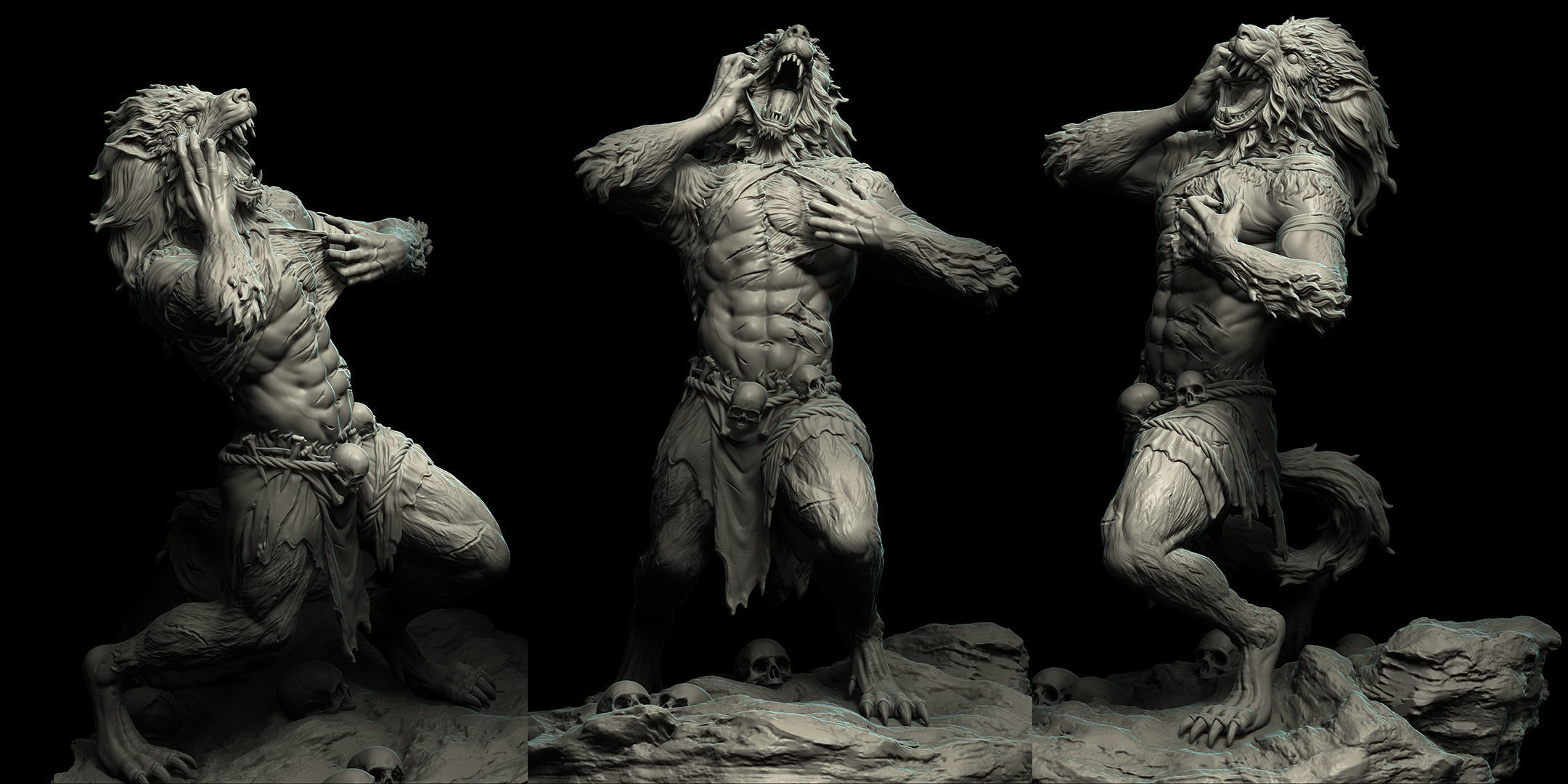 Werewolf free 3D model 3D printable | CGTrader