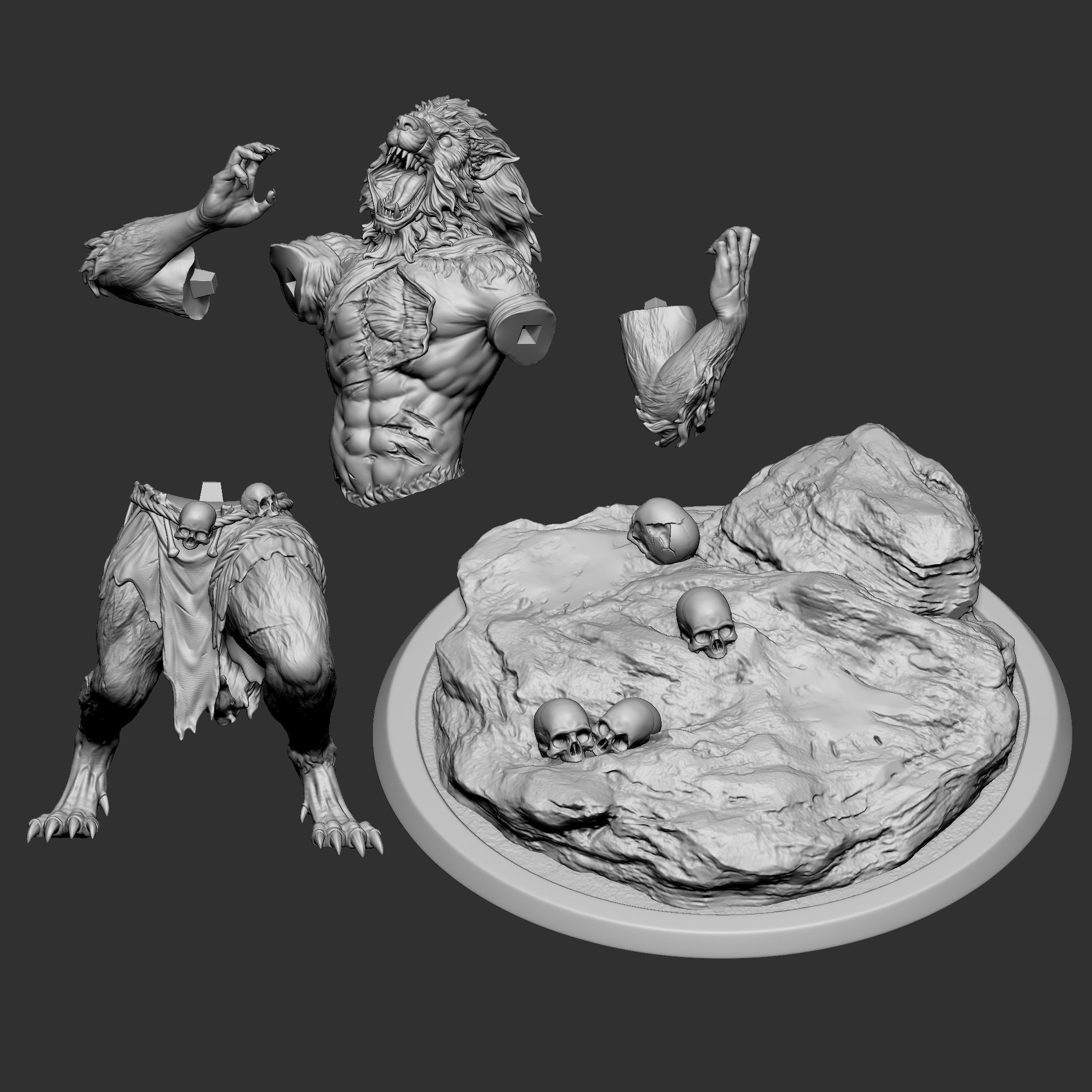 Werewolf free 3D model 3D printable | CGTrader