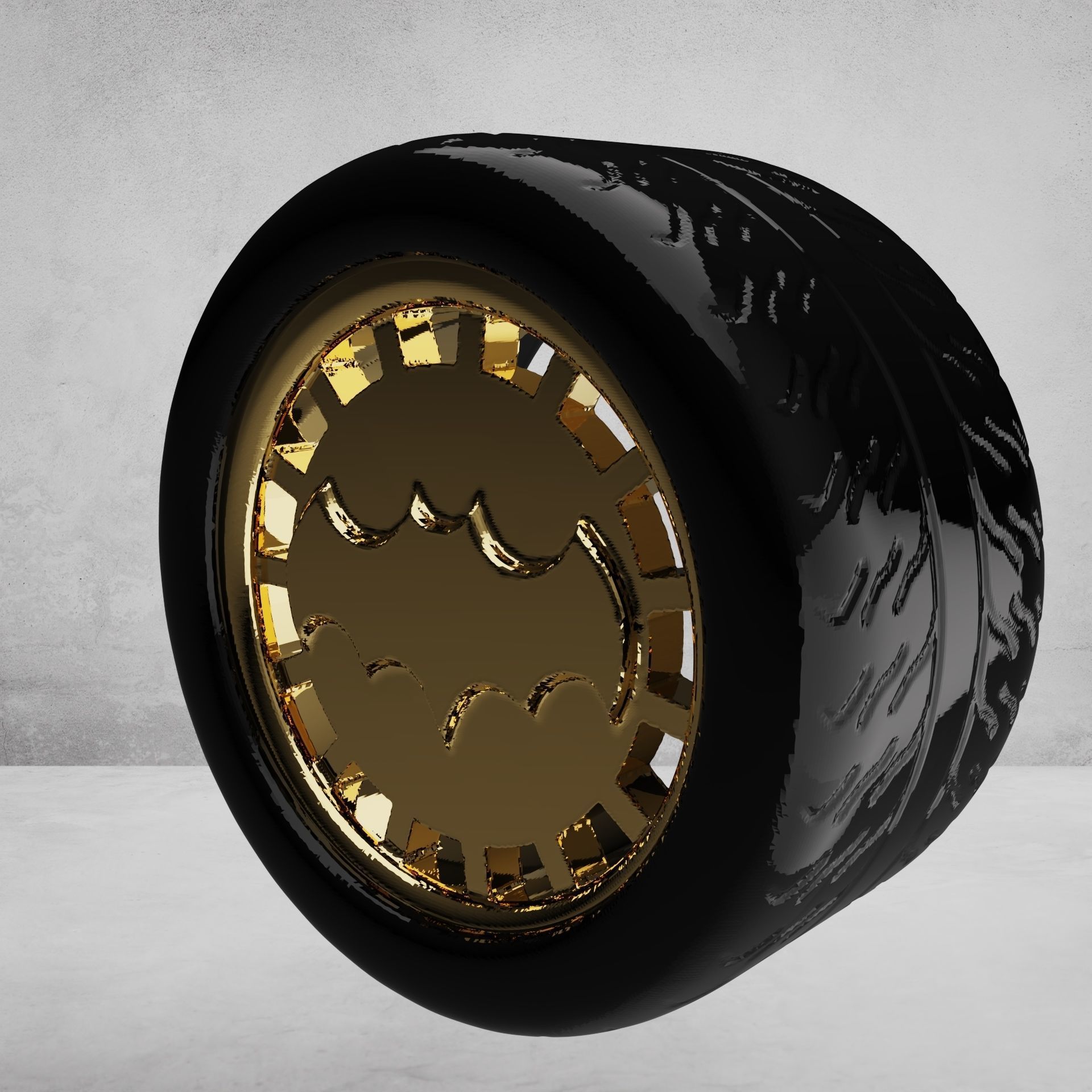 BATMOBILE WHEEL 3D model 3D printable | CGTrader