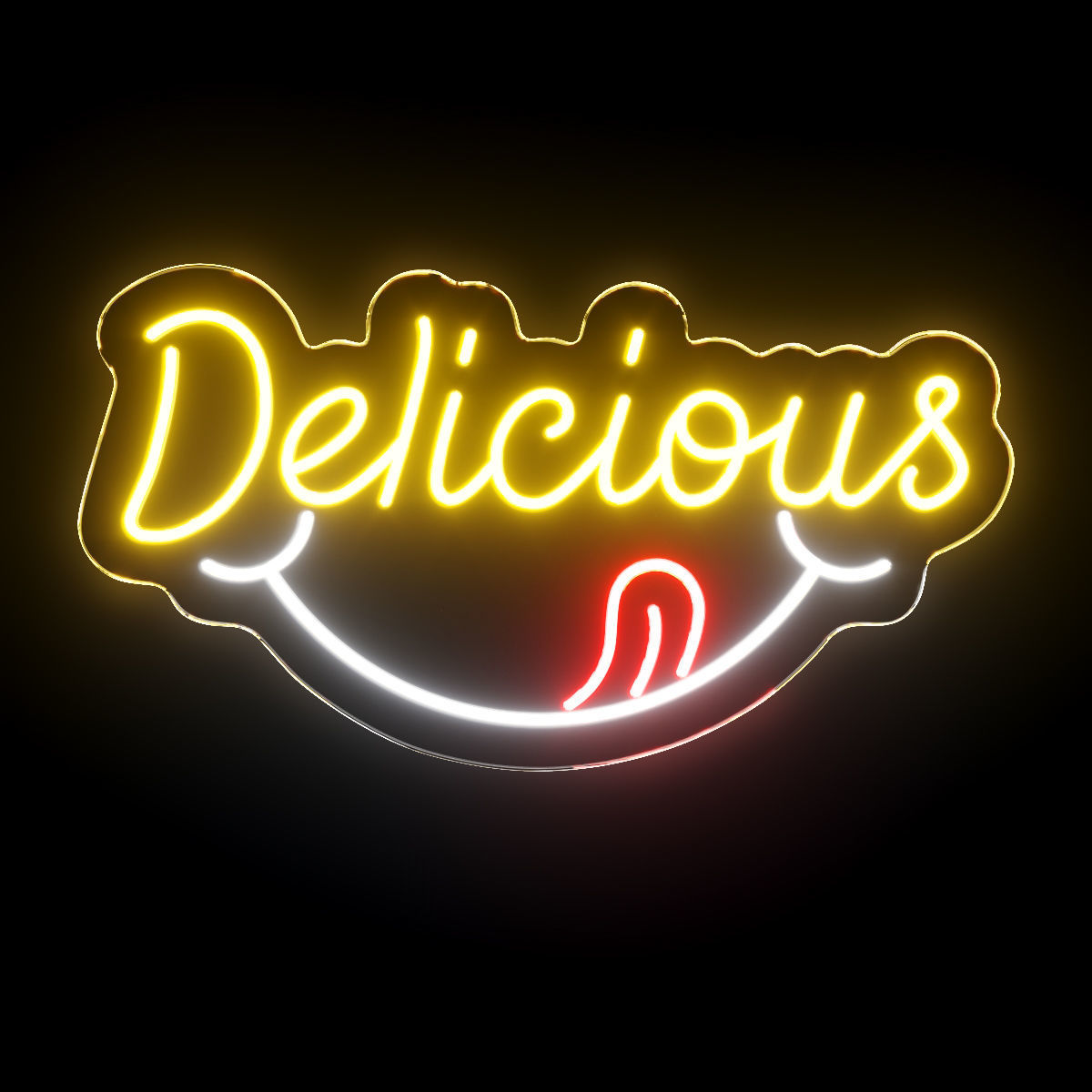Delicious Neon Sign 3D model | CGTrader