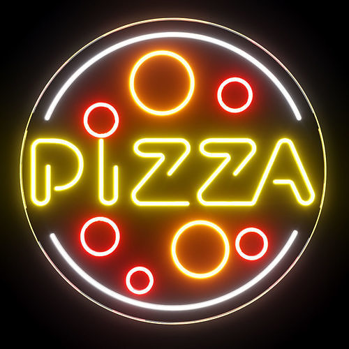 Pizza Neon Sign 3D model | CGTrader