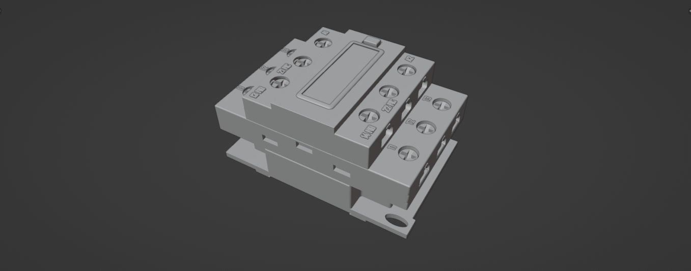 3D model 3 phase contactor VR / AR / low-poly | CGTrader