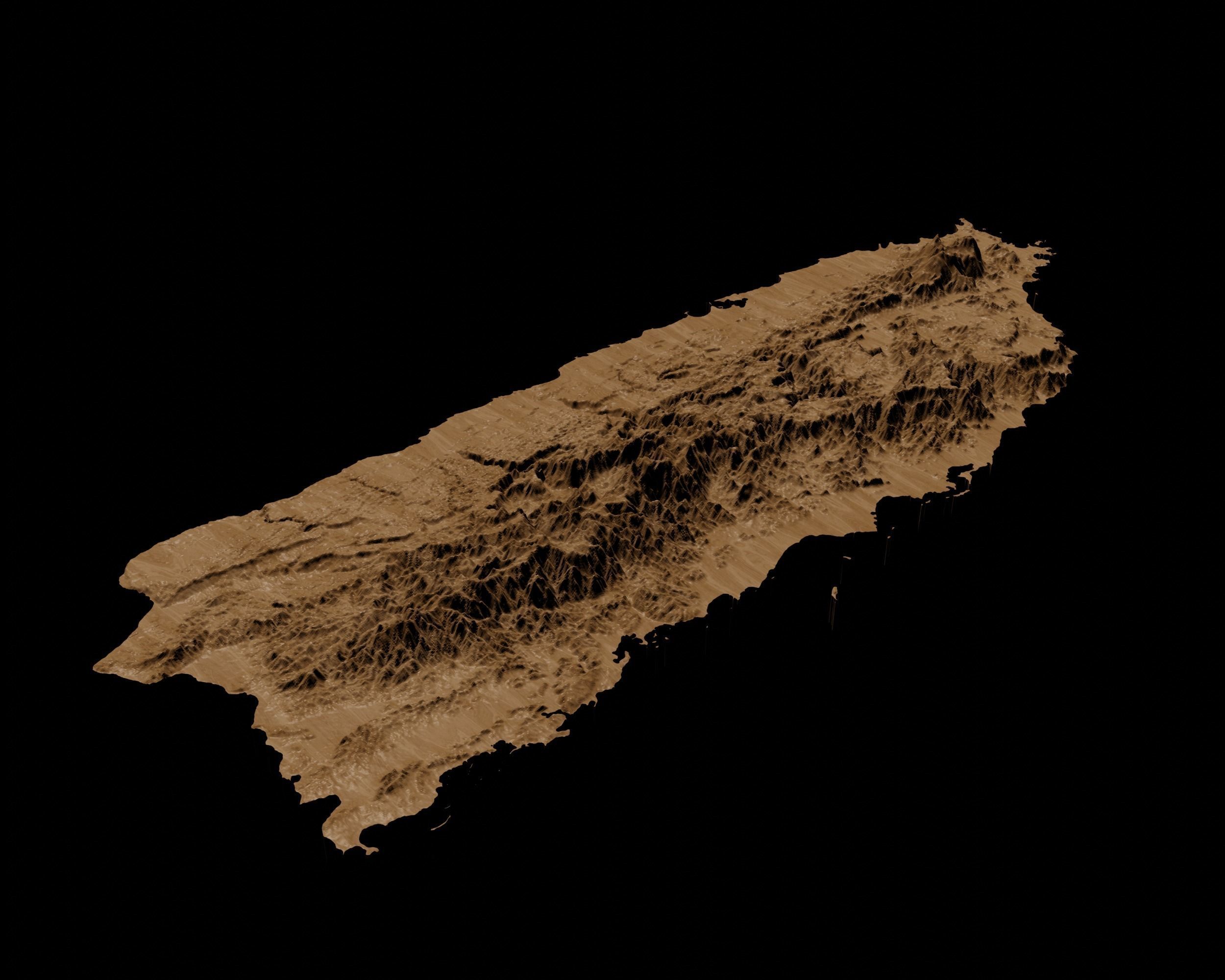 3D Topographical Map of Puerto Rico 3D model 3D printable | CGTrader