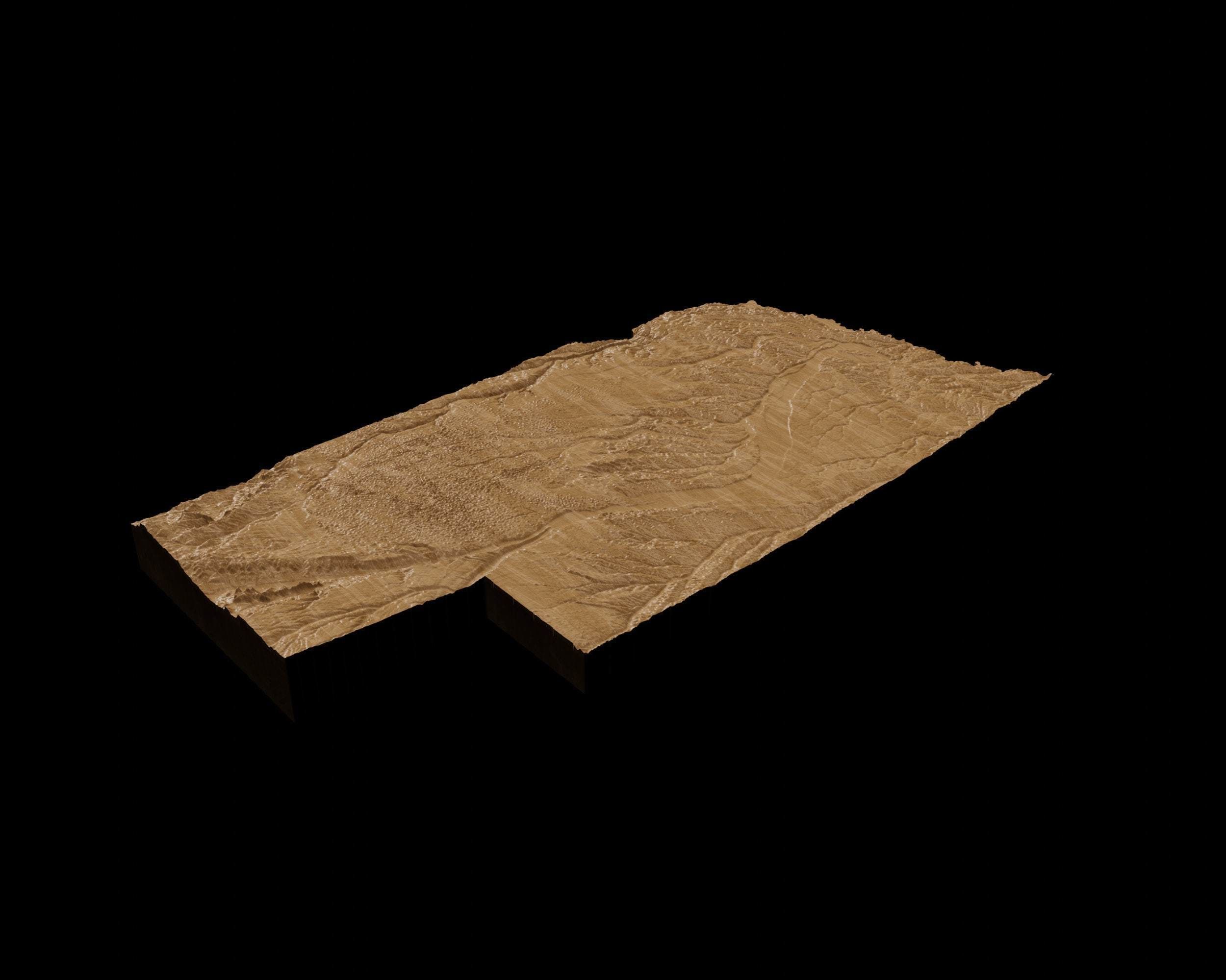 3D Topographical Map of Nebraska 3D model 3D printable | CGTrader