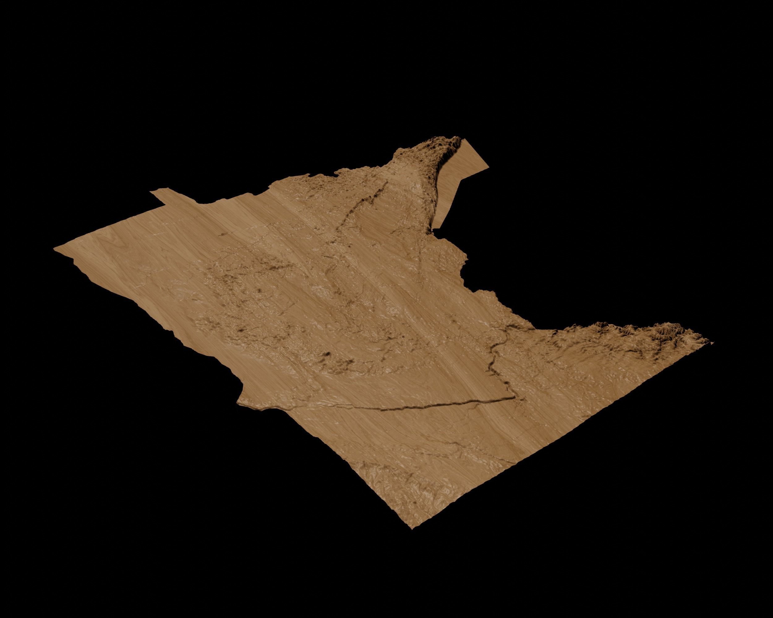 3D Topographical Map of Minnesota 3D model 3D printable | CGTrader