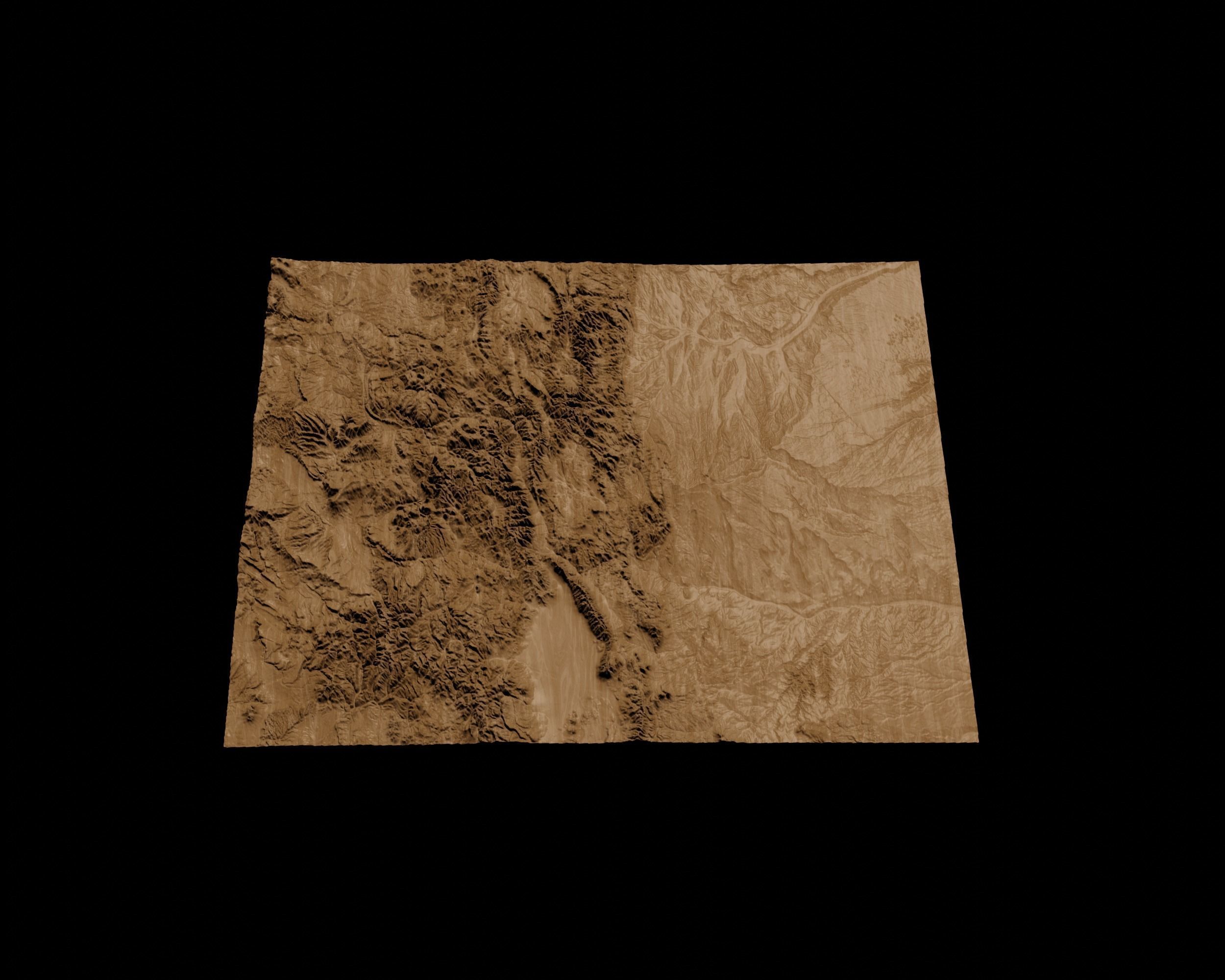 3D Topographical Map of Colorado 3D model 3D printable | CGTrader