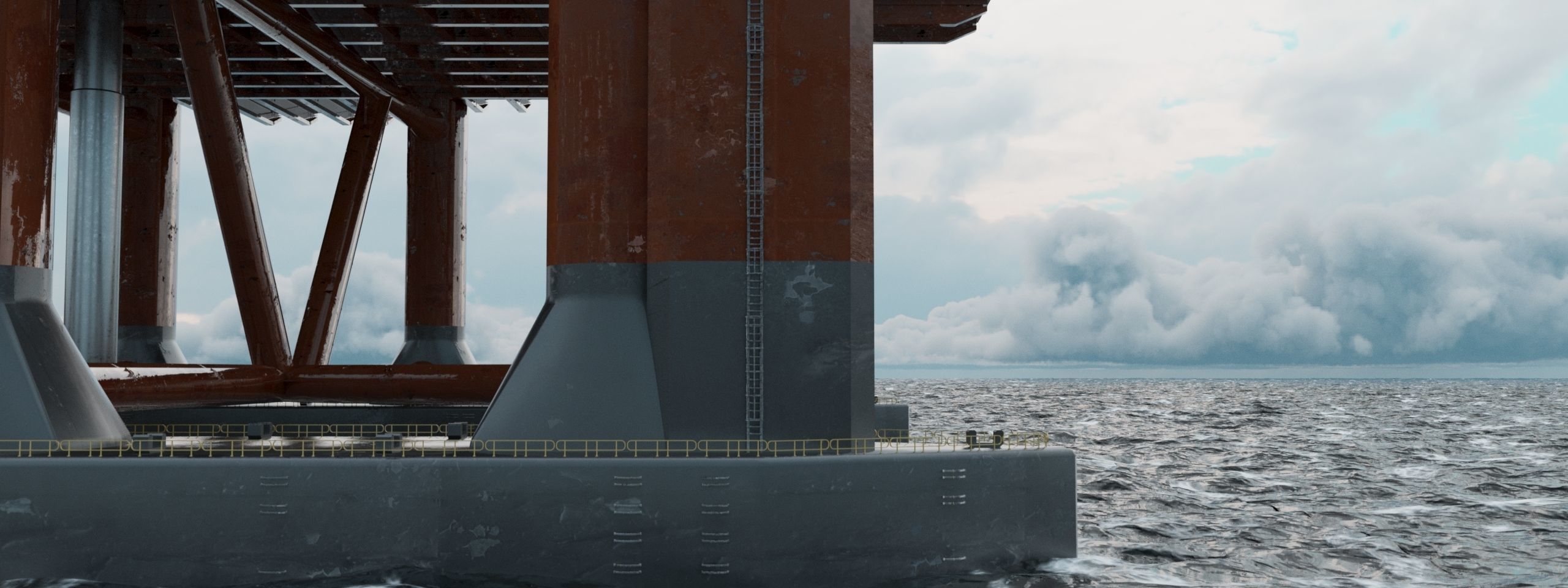 Displacement animated ocean water with foam Texture animated | CGTrader