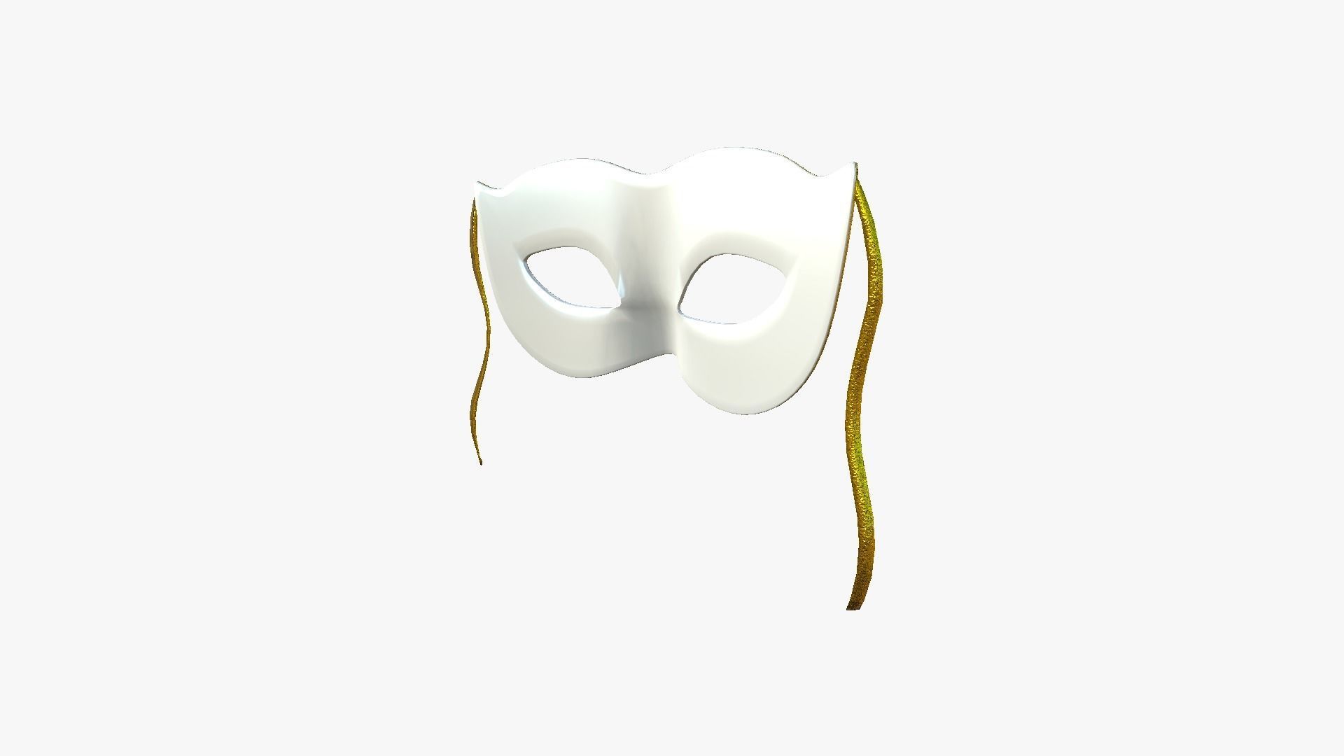 3D model Carnival Mask C02 White Gold - Costume Character Design VR ...