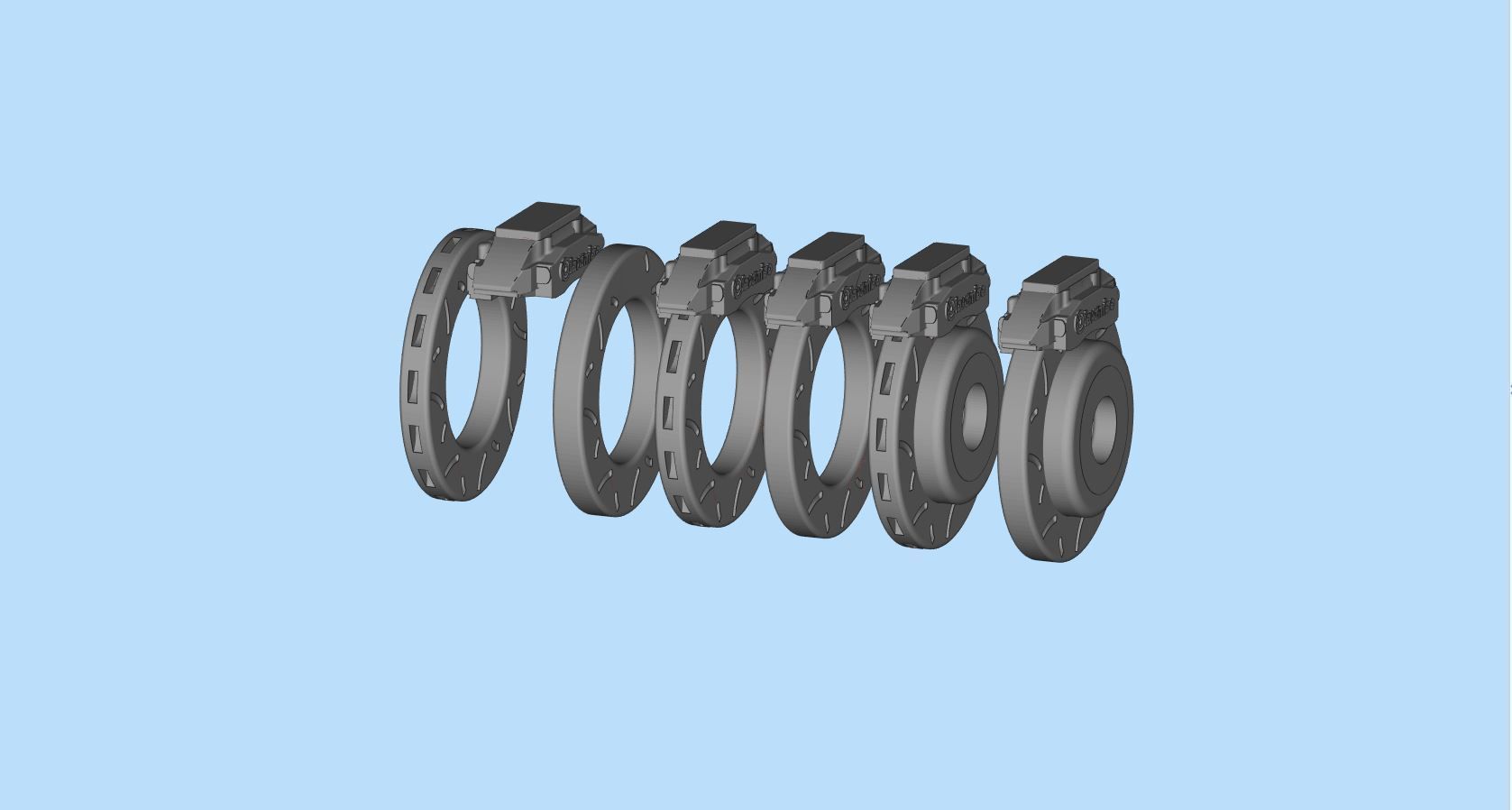 Free STL printable brake rotor disc Two versions free 3D model 3D ...