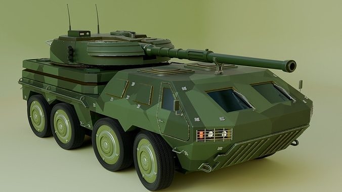 wheeled tank 3D model | CGTrader