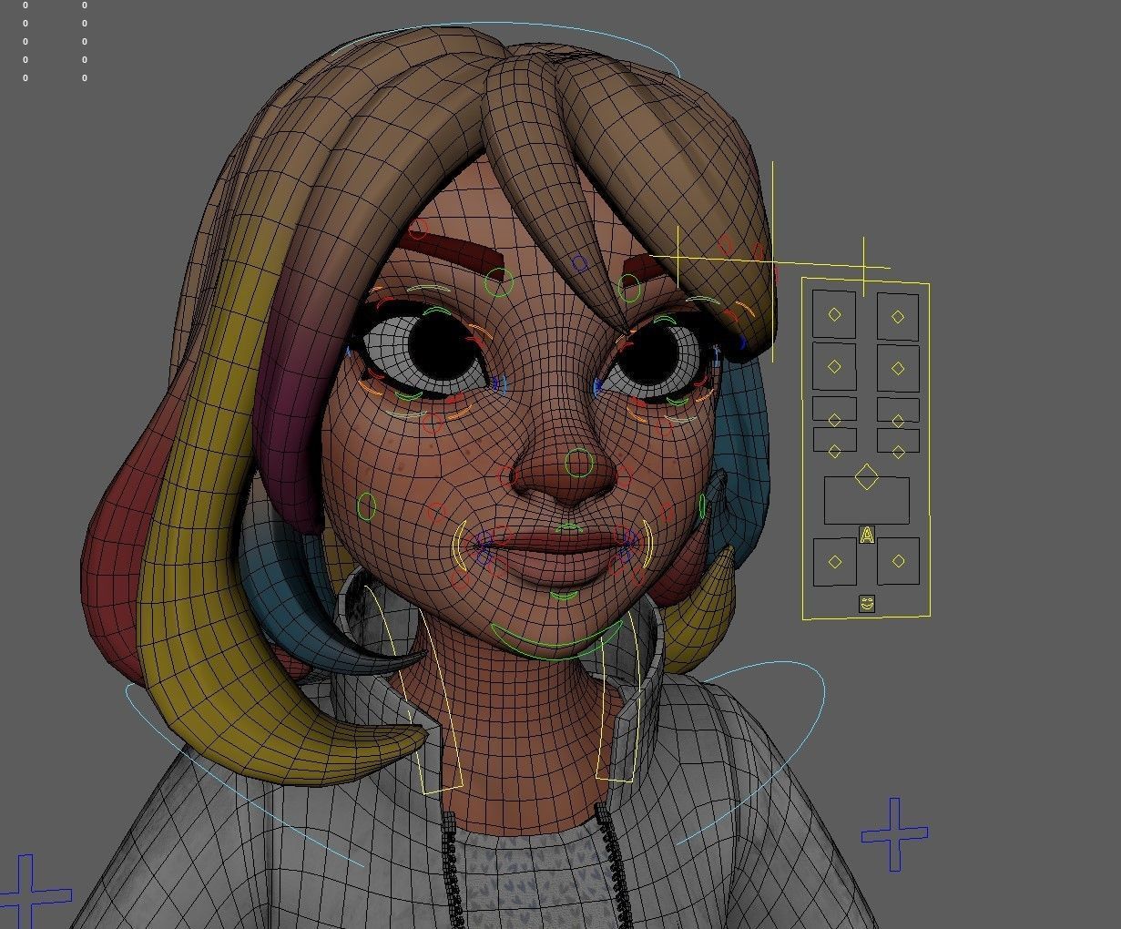 3D model Lois Cartoon Girl Maya Rig VR / AR / low-poly | CGTrader