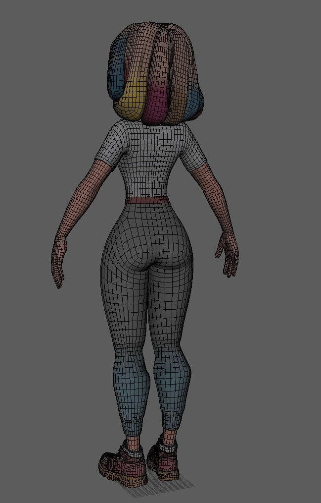 3D model Lois Cartoon Girl Maya Rig VR / AR / low-poly | CGTrader
