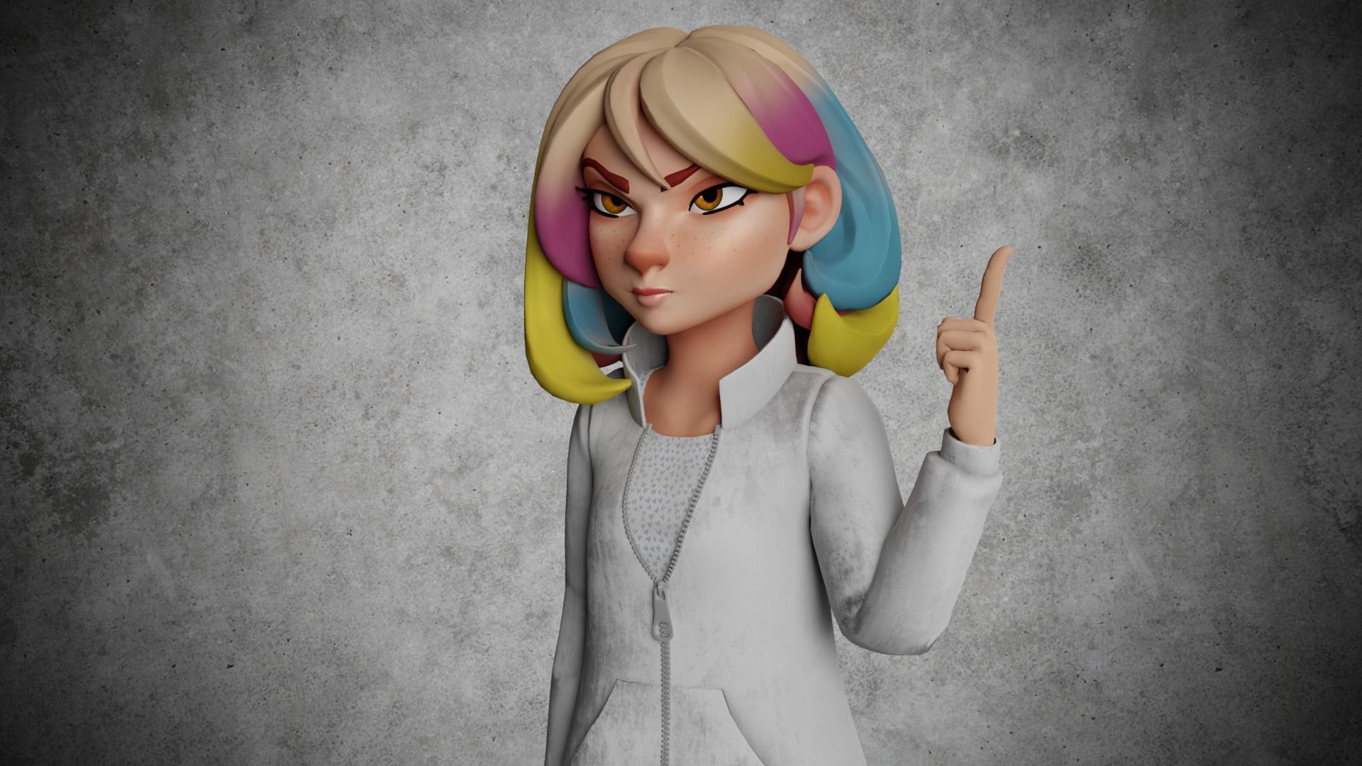 3D model Lois Cartoon Girl Maya Rig VR / AR / low-poly | CGTrader