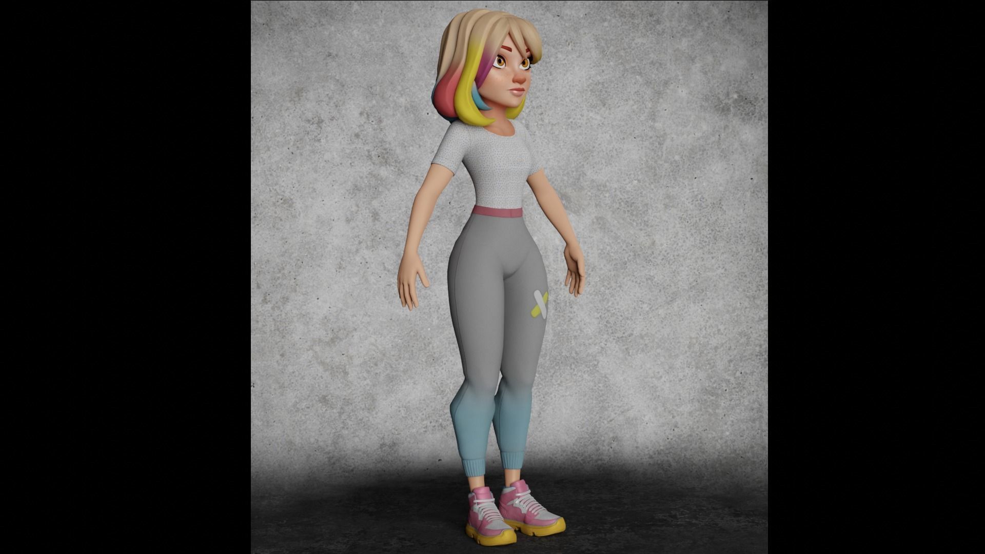 3D model Lois Cartoon Girl Maya Rig VR / AR / low-poly | CGTrader