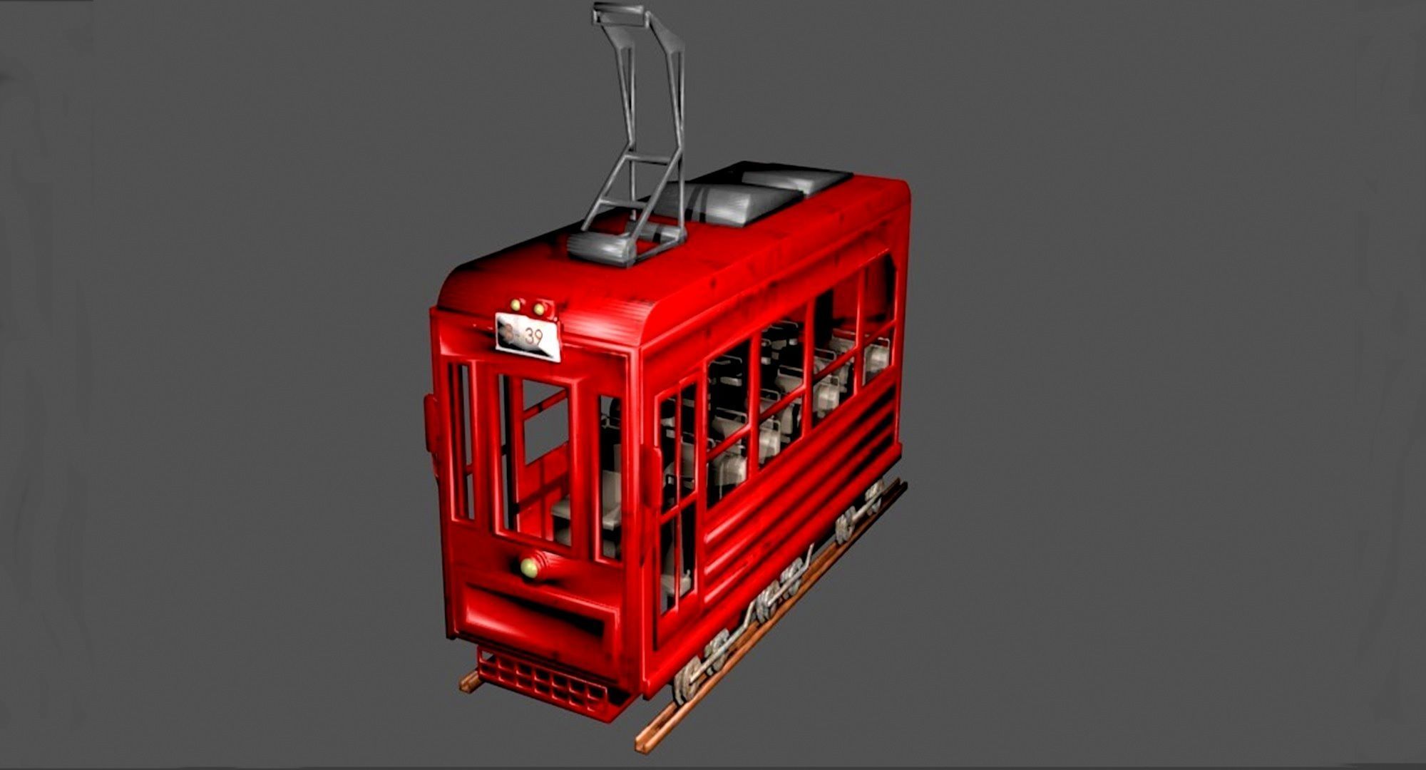 streetcar tram printable model 3D model | CGTrader